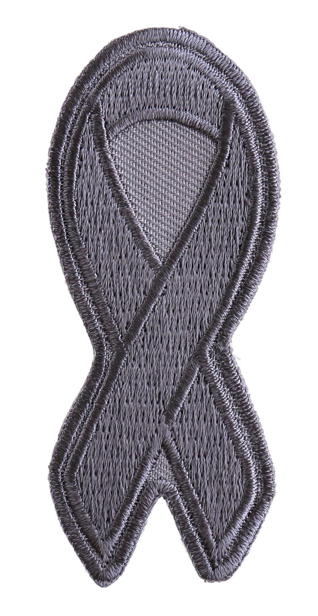 Gray Ribbon Embroidered Patch by Ivamis Patches