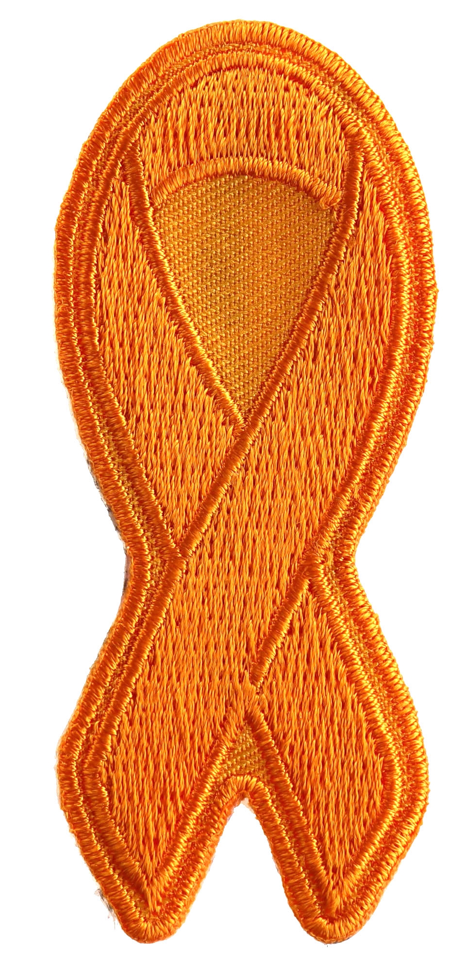 Orange Ribbon Embroidered Patch by Ivamis Patches