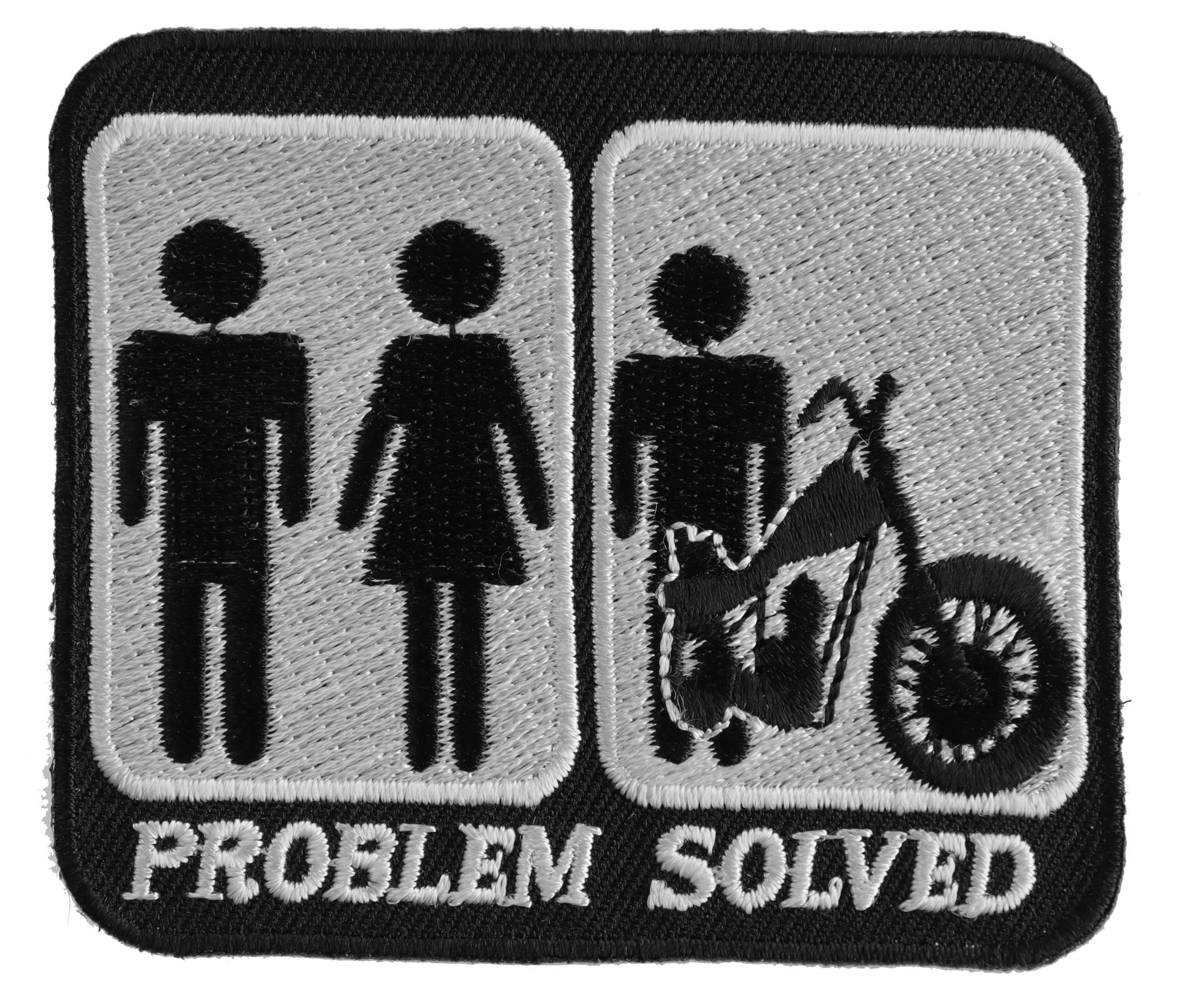 Problem Solved Marriage and Motorcycle Patch | Embroidered Patches by ... Problem Solved Marriage and Motorcycle Patch | Embroidered Patches by ...