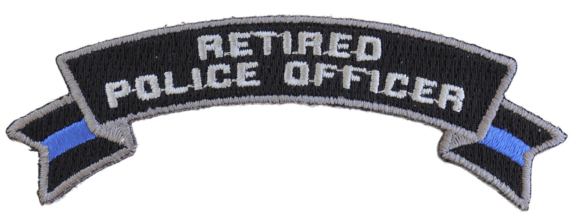 Retired Police Officer Rocker Patch by Ivamis Patches