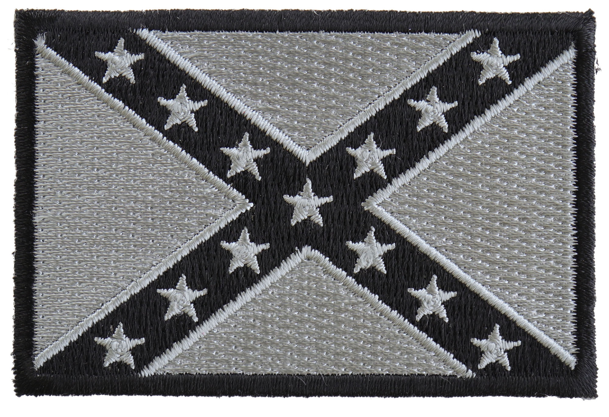 Subdued Gray Confederate Flag Patch by Ivamis Patches