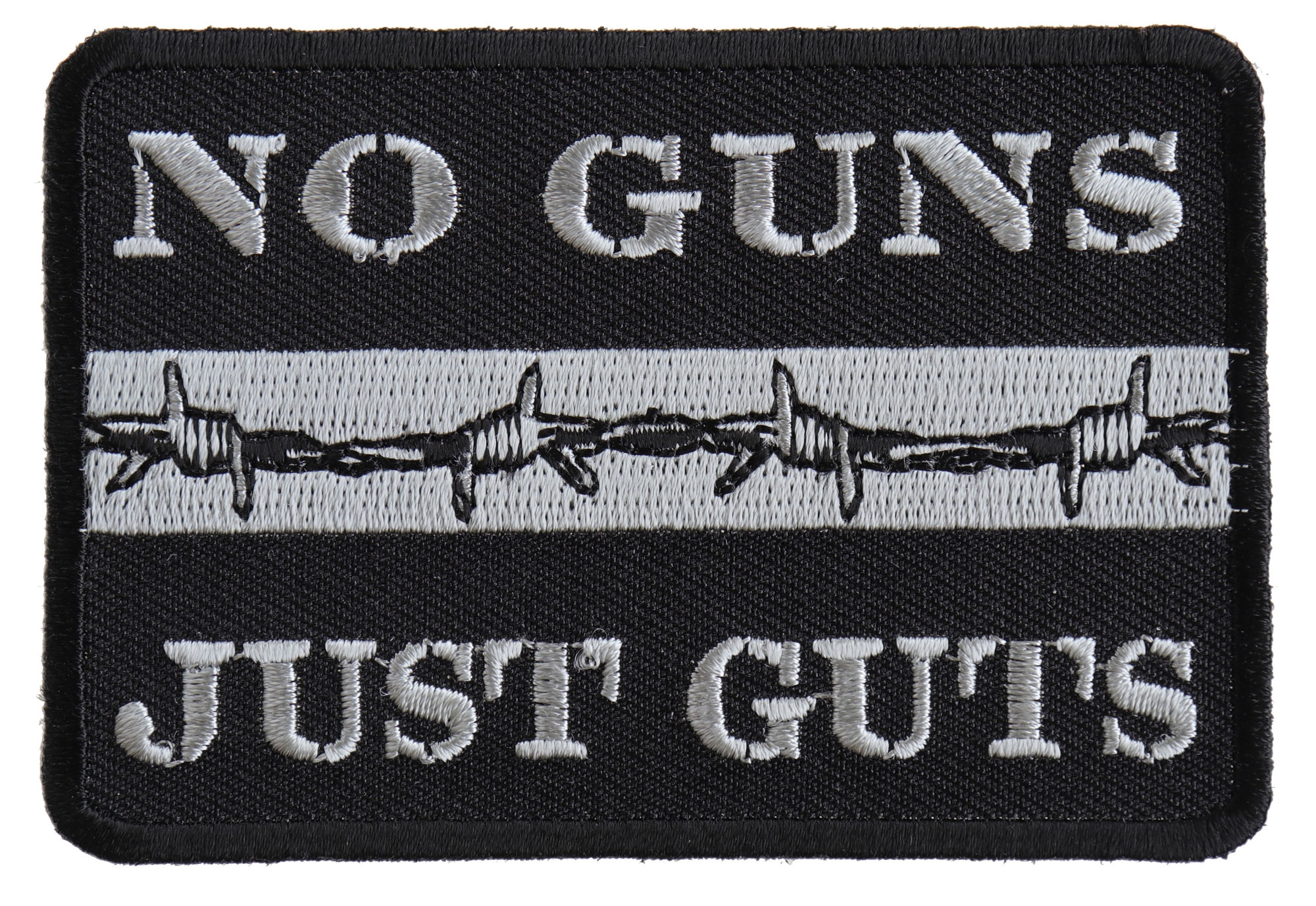 Thin Silver Line Patch For Correctional Officers Embroidered Patches