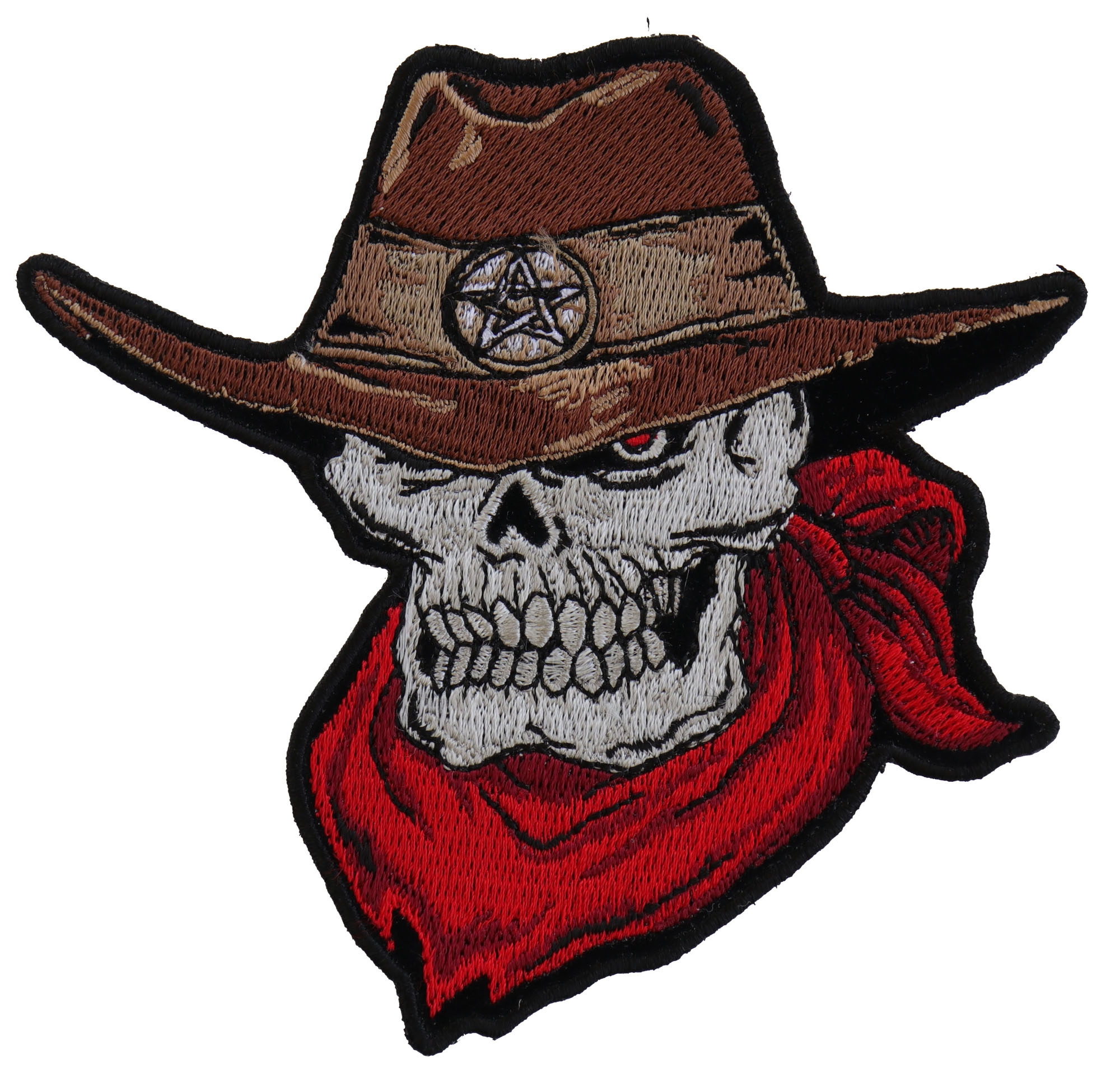 Cowboy Skull Patch, Biker Skull Patches by Ivamis Patches