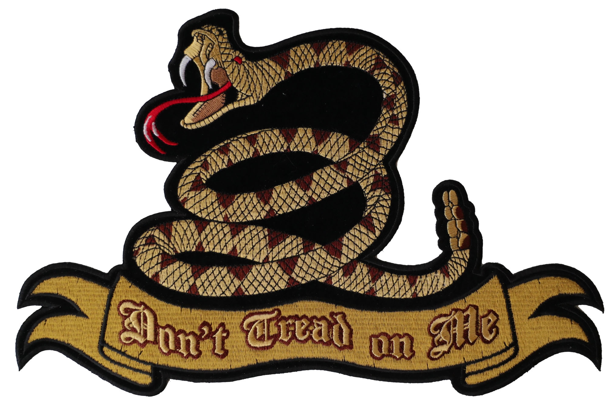 Don't Tread on Me Snake Patch, Large Patriotic Patches by Ivamis Patches