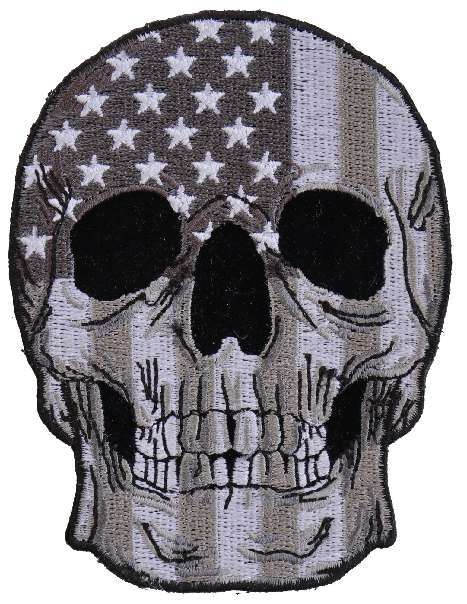 American Flag Skull Patch, Skull Patches by Ivamis Patches