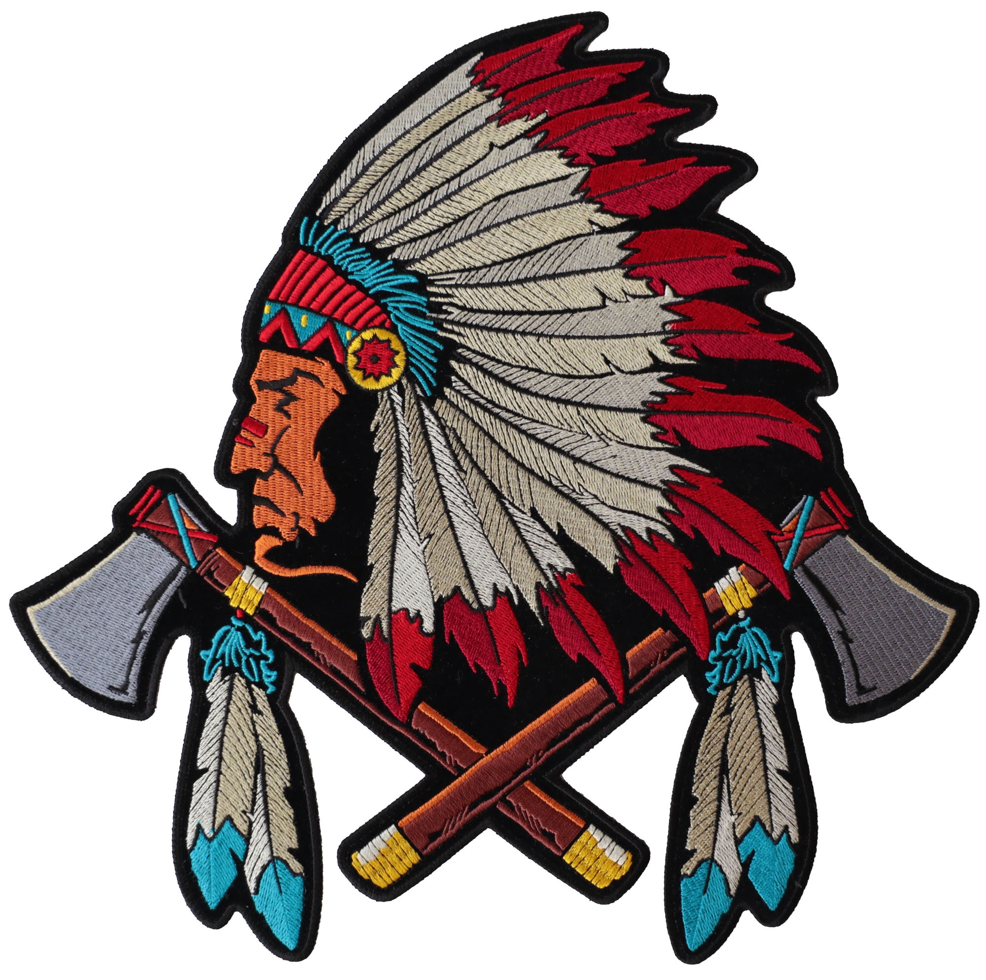 Indian Axes and Feathers Patch, Large Indian Patches by Ivamis Patches