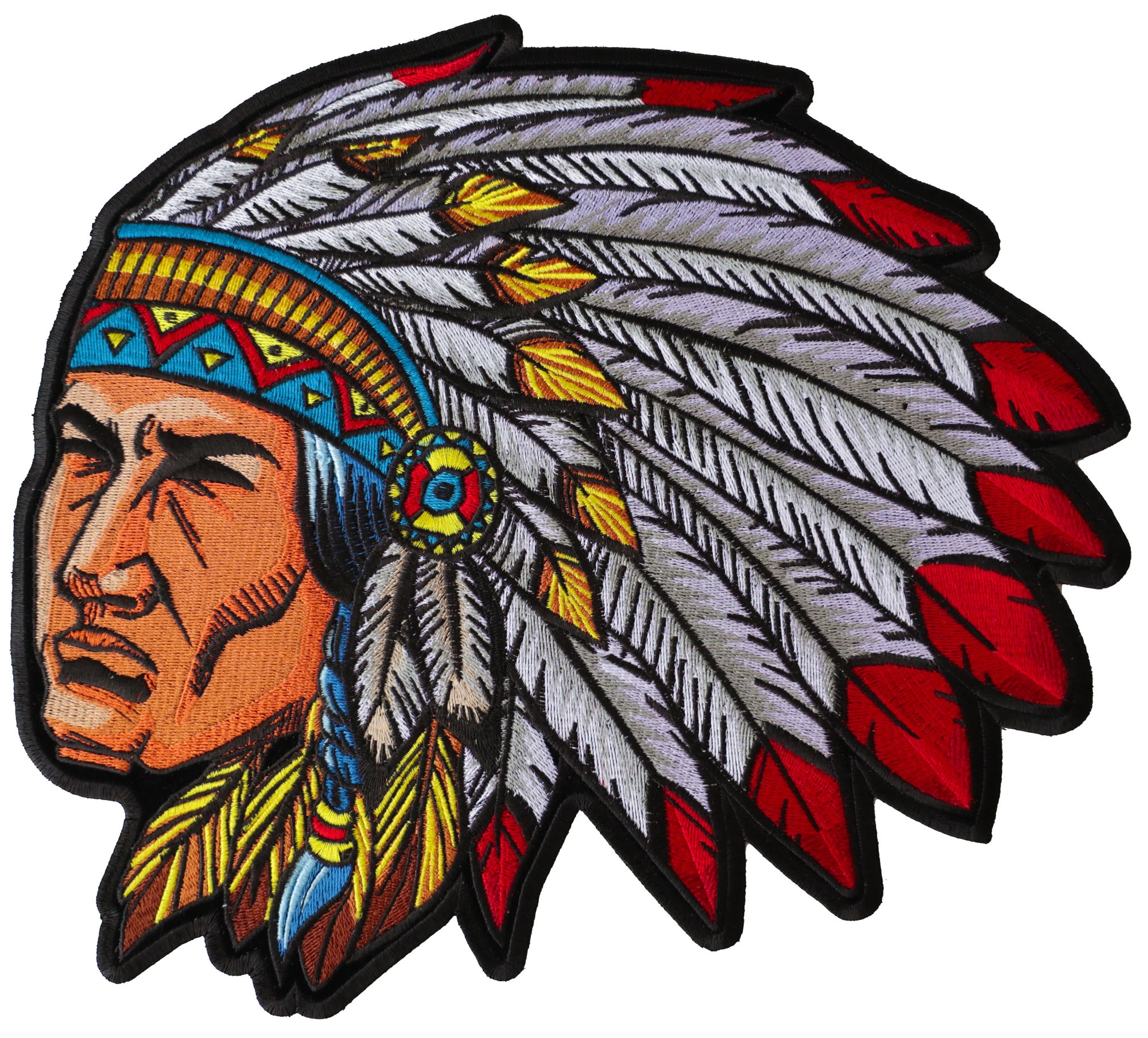 Indian Chief Patch, Large Indian Patches by Ivamis Patches