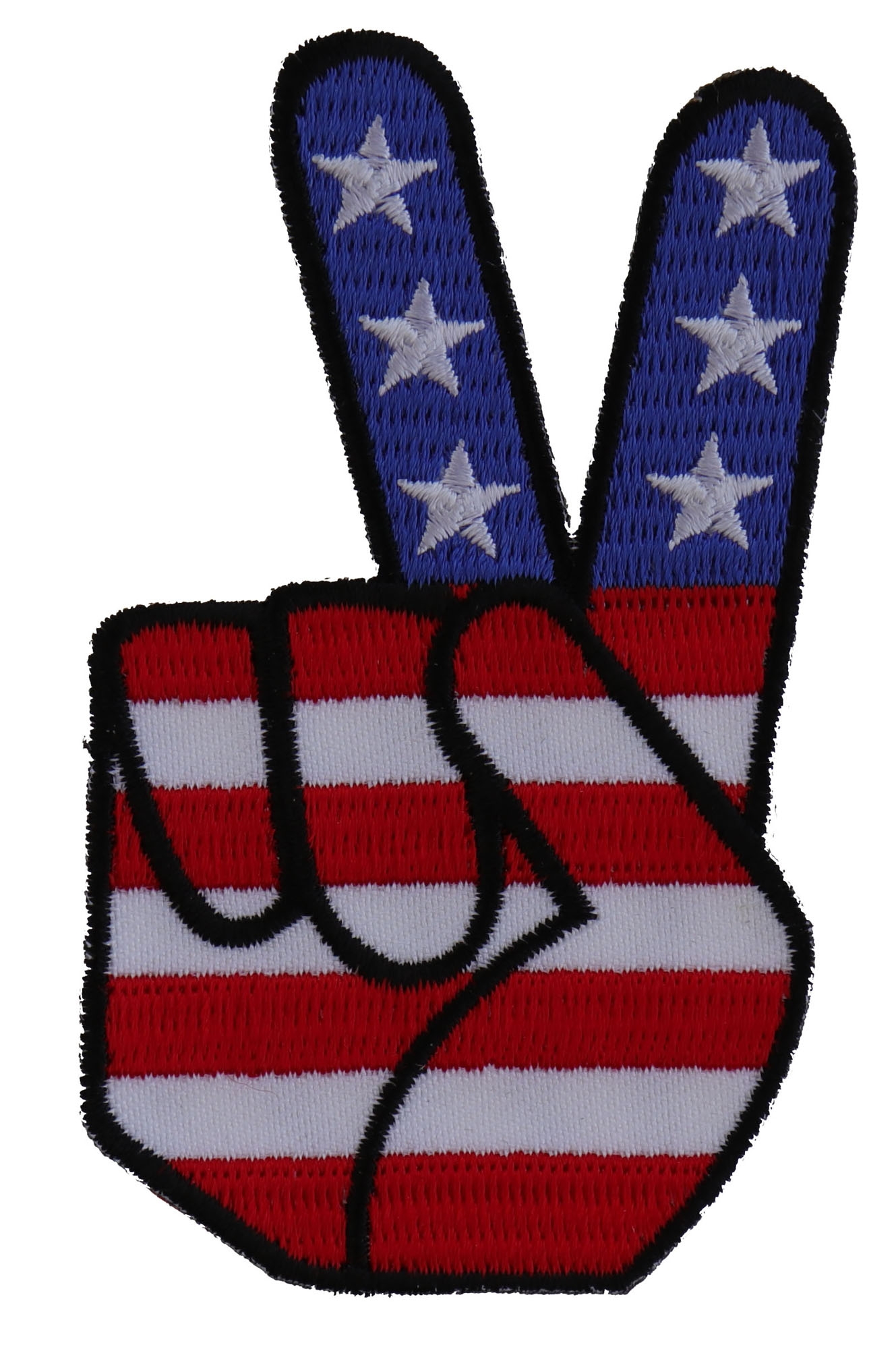 Peace Hand Sign with American Flag Patch by Ivamis Patches
