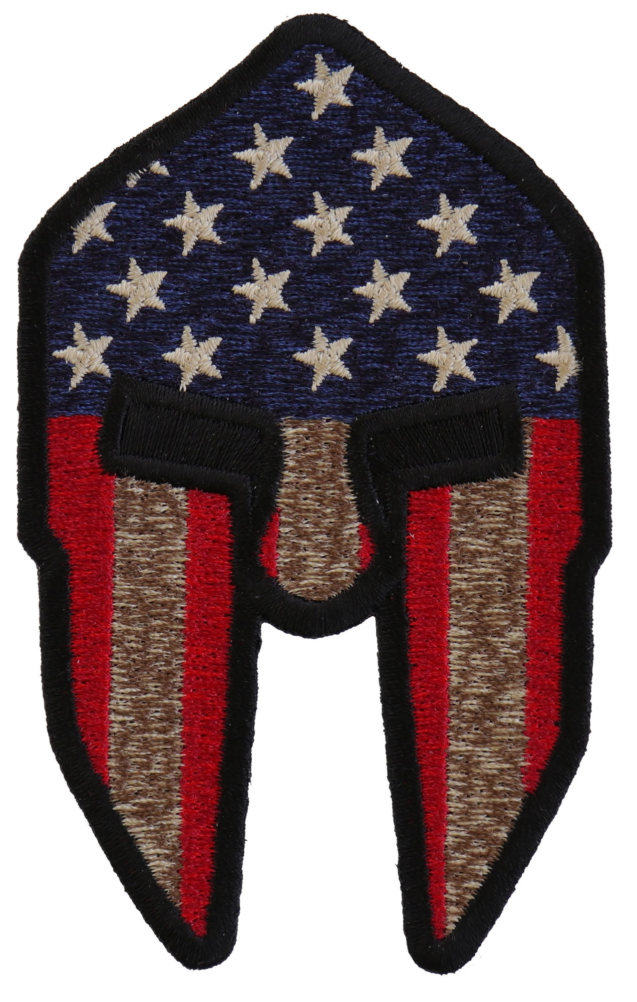 Spartan Helmet US Flag Patriotic Iron on Patch - Iron on Patriotic ...