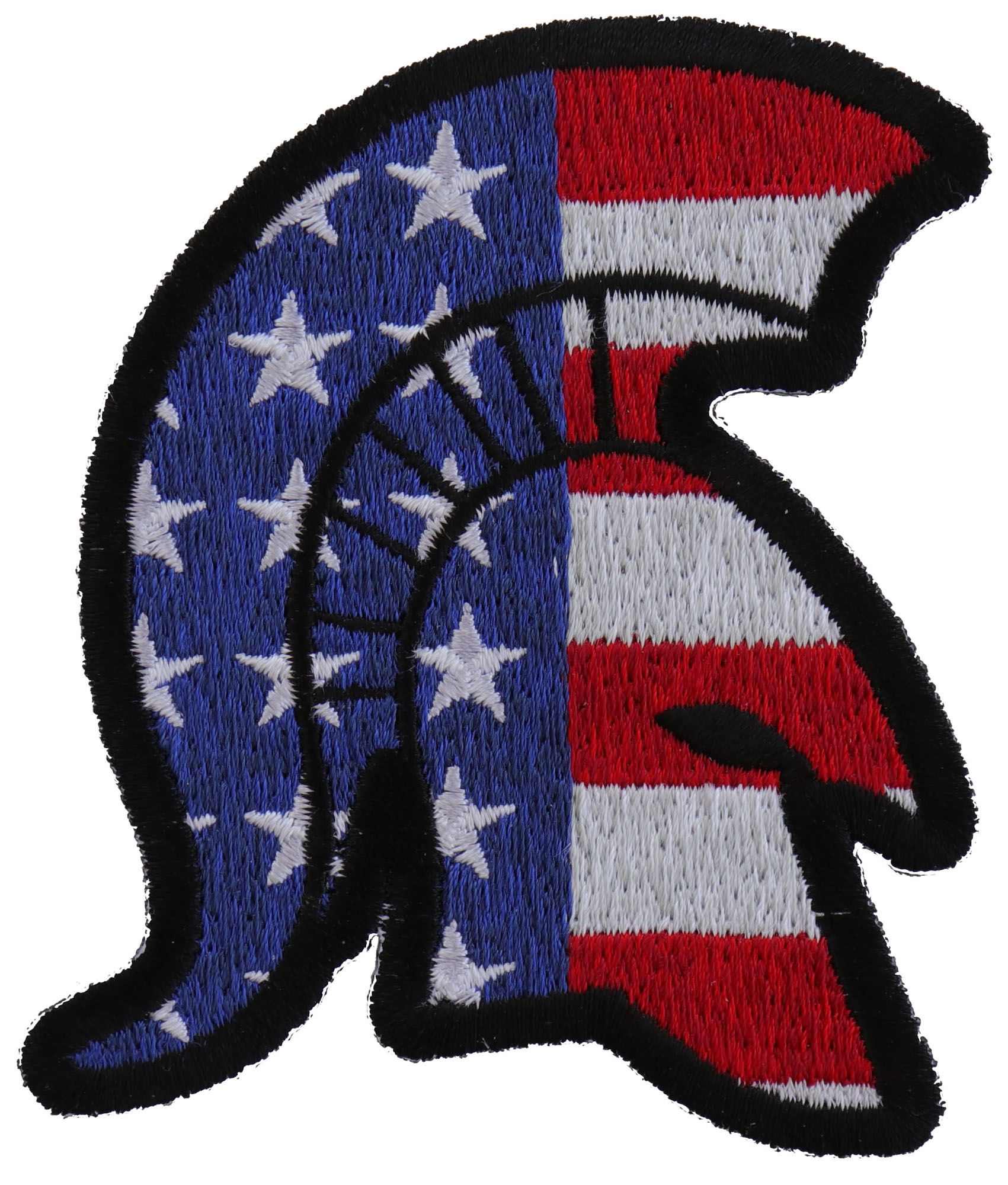 Spartan Helmet With US Flag Patriotic Iron on Patch - Iron on Patriotic ...