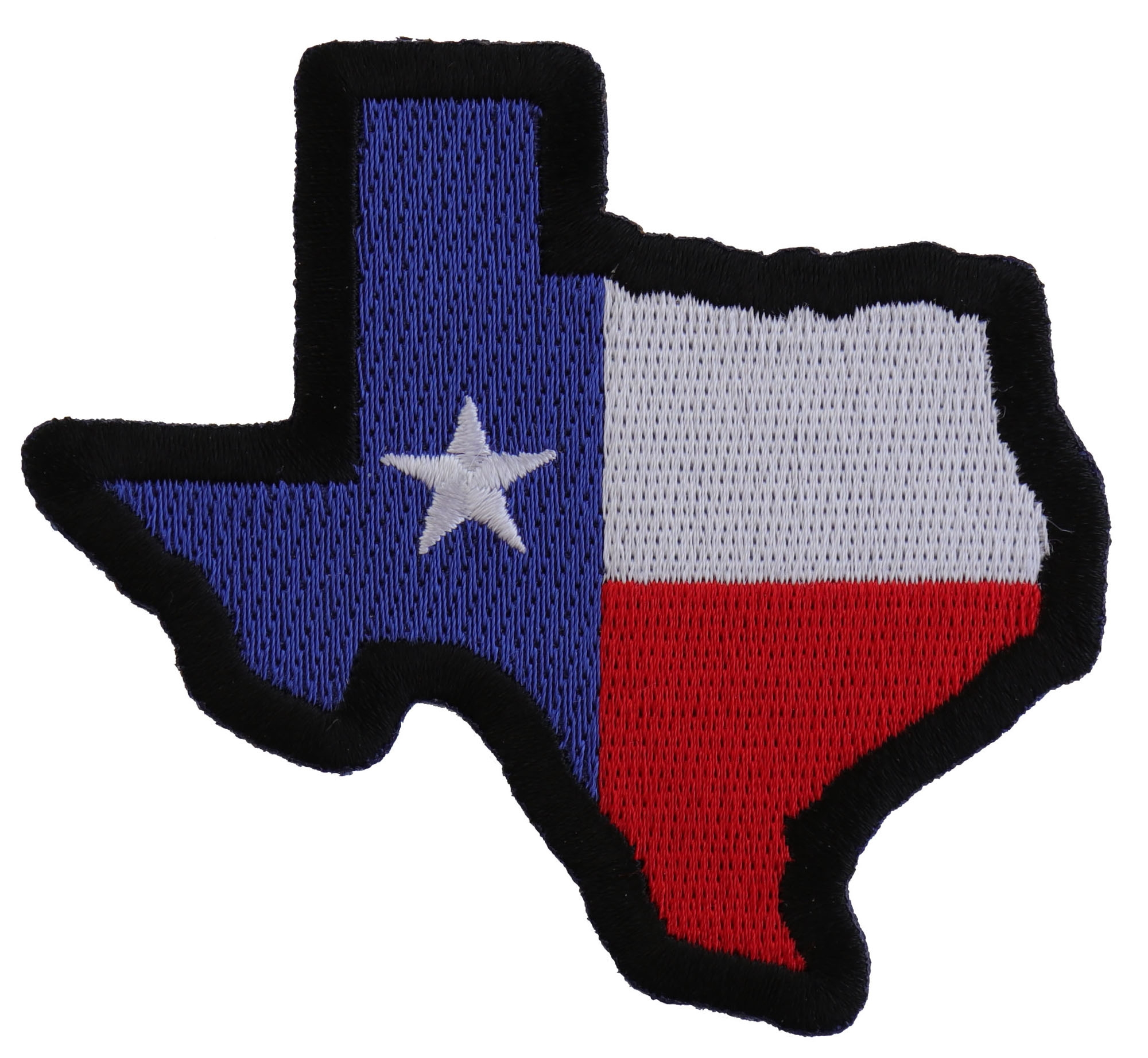 Texas Map Texas Flag Black Border Patch | Texas Pride Patches ...