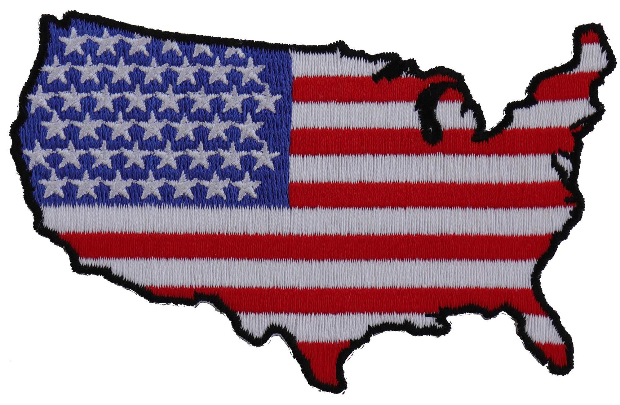 Unites States Map With US Flag Patch | Embroidered Patches by Ivamis ...