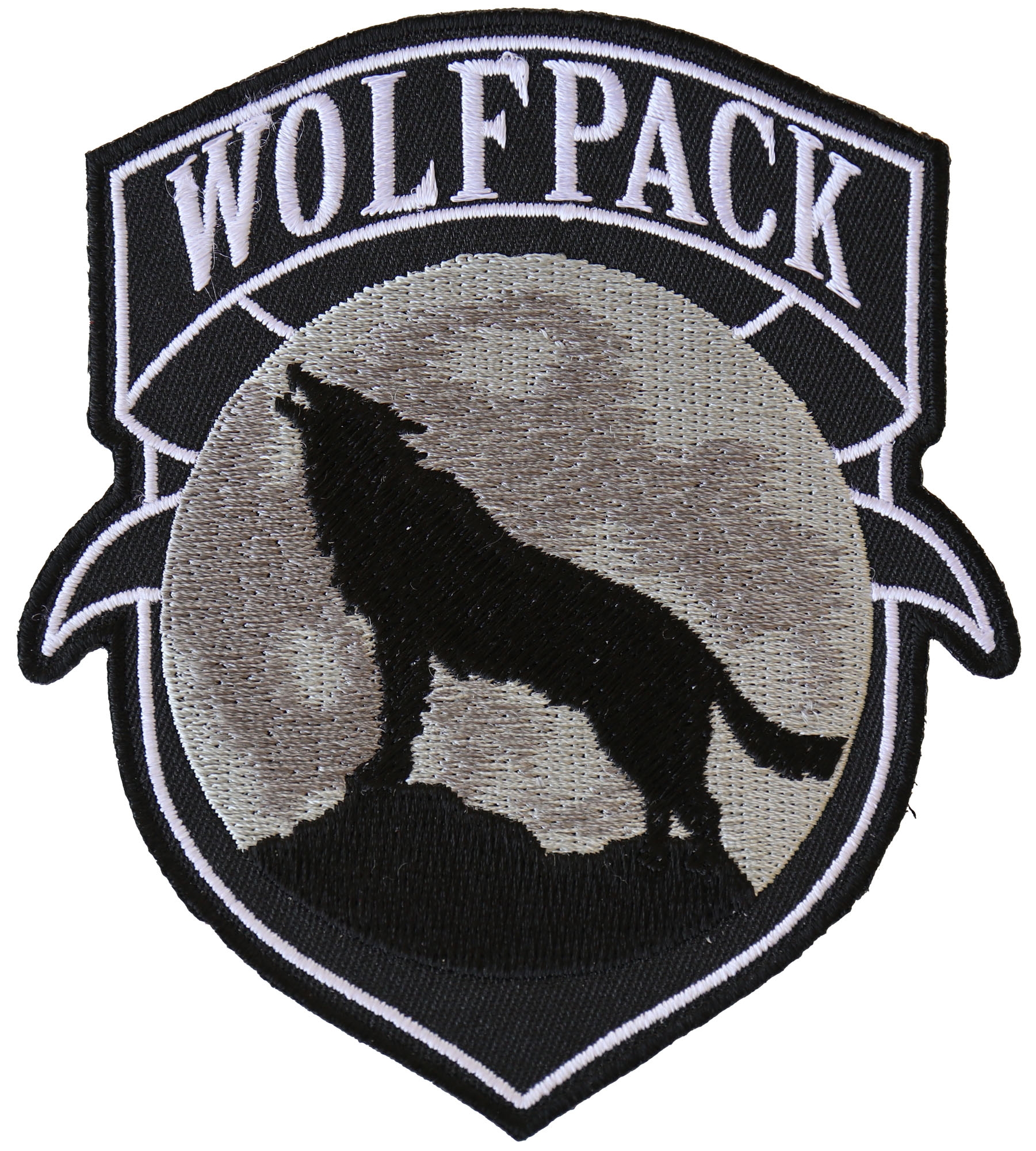 Wolfpack Patch Wolf Howling Moon Silhouette by Ivamis Patches