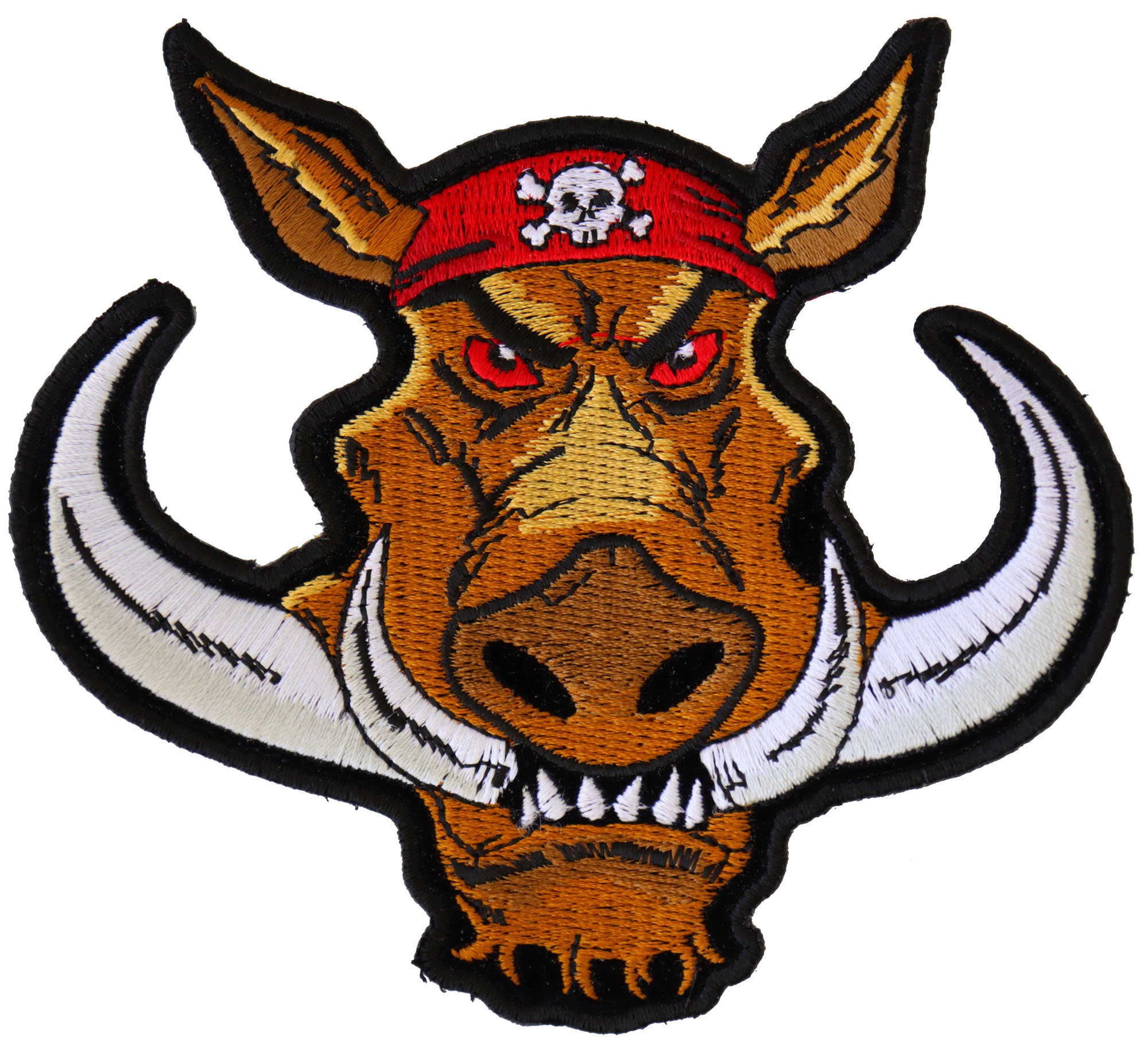 Wild Hog Patch, Biker Vest Patches, Sew or Iron on Patch by Ivamis Patches