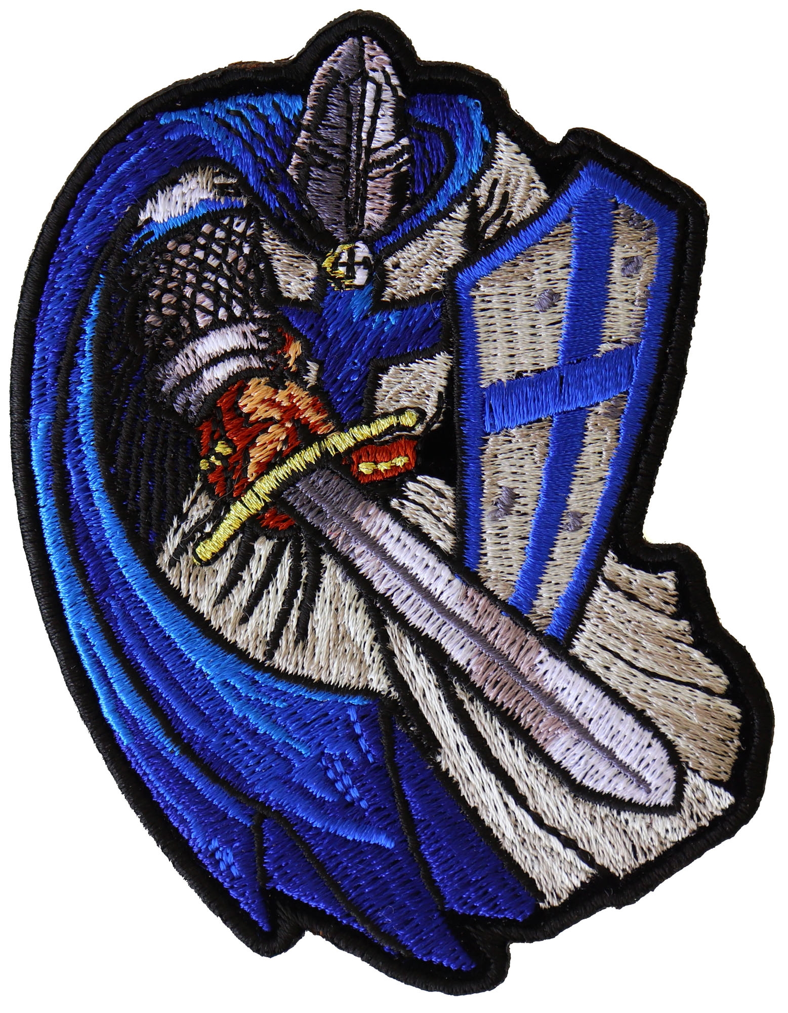 Blue Knight Patch for Sewing on to Jackets by Ivamis Patches