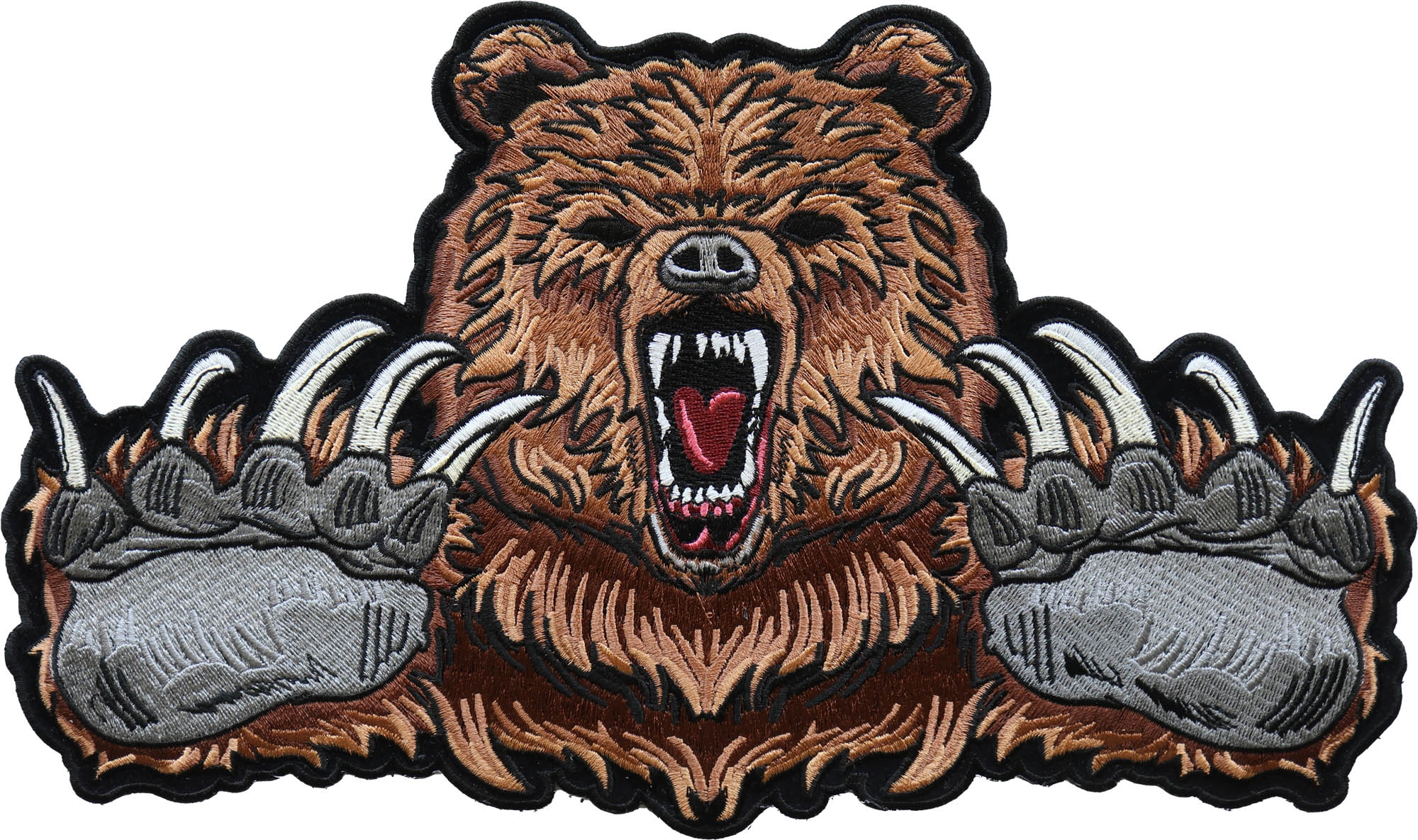 Bear and Claws Patch, Large Animal Patches for Jackets by Ivamis Patches