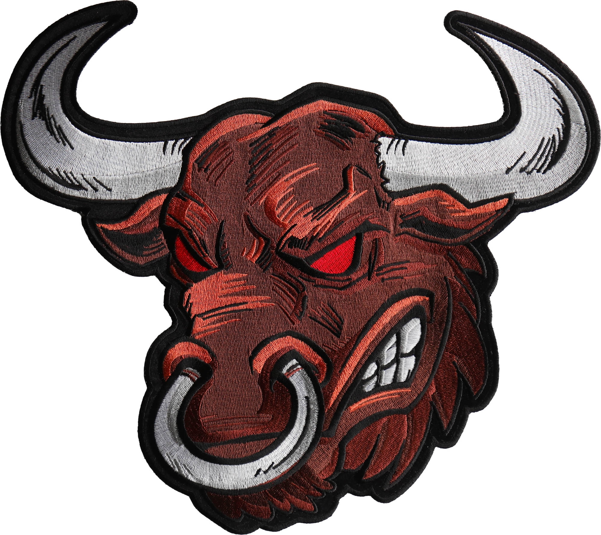 Angry Bull Patch, Large Animal Patches for Jackets by Ivamis Patches