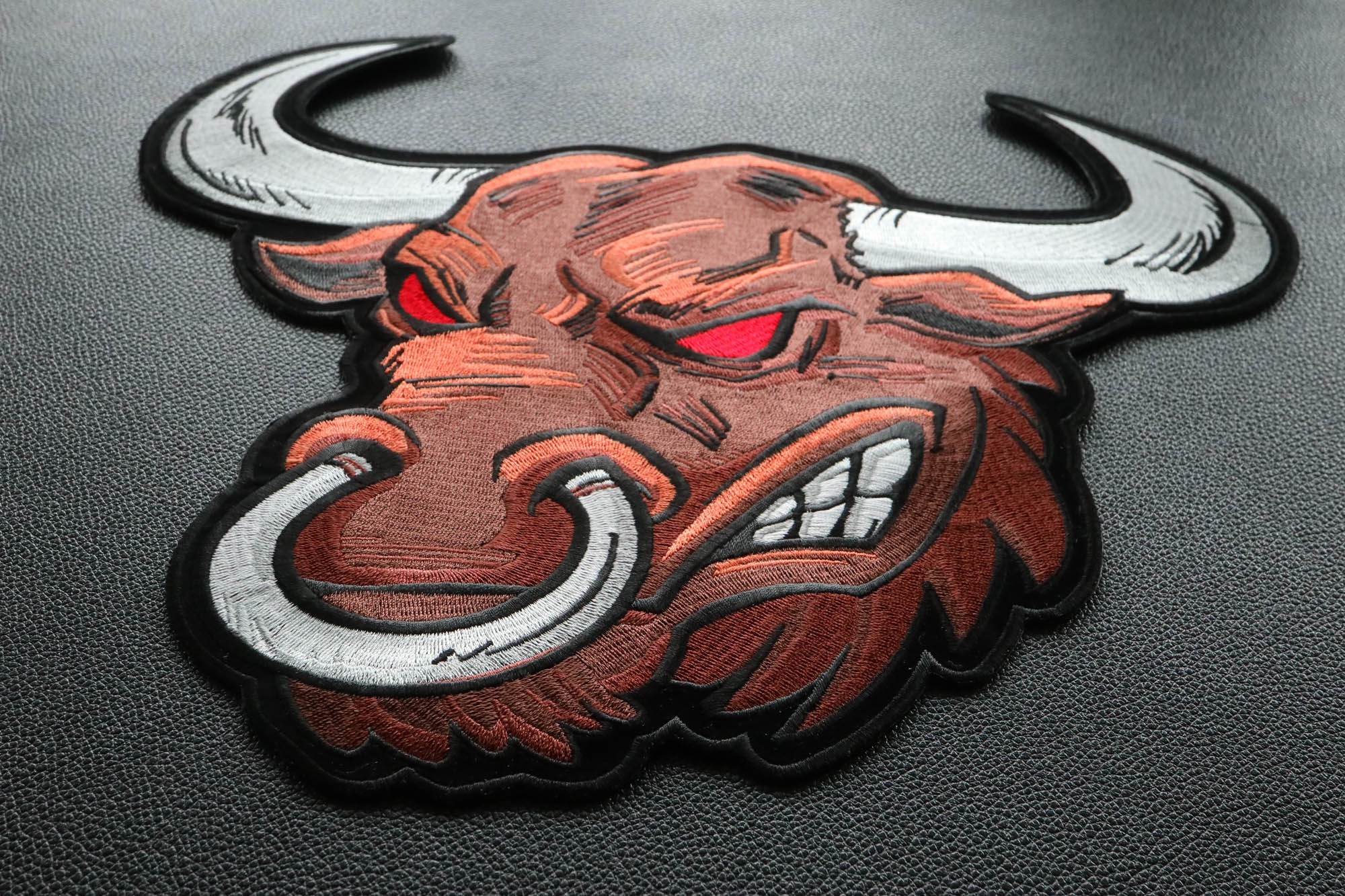 Angry Bull Patch, Large Animal Patches for Jackets by Ivamis Patches