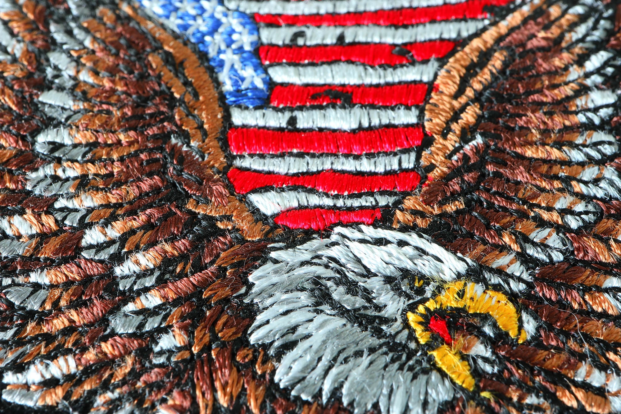 Patriotic Biker Eagle Iron-on Patch for Jackets by Ivamis Patches