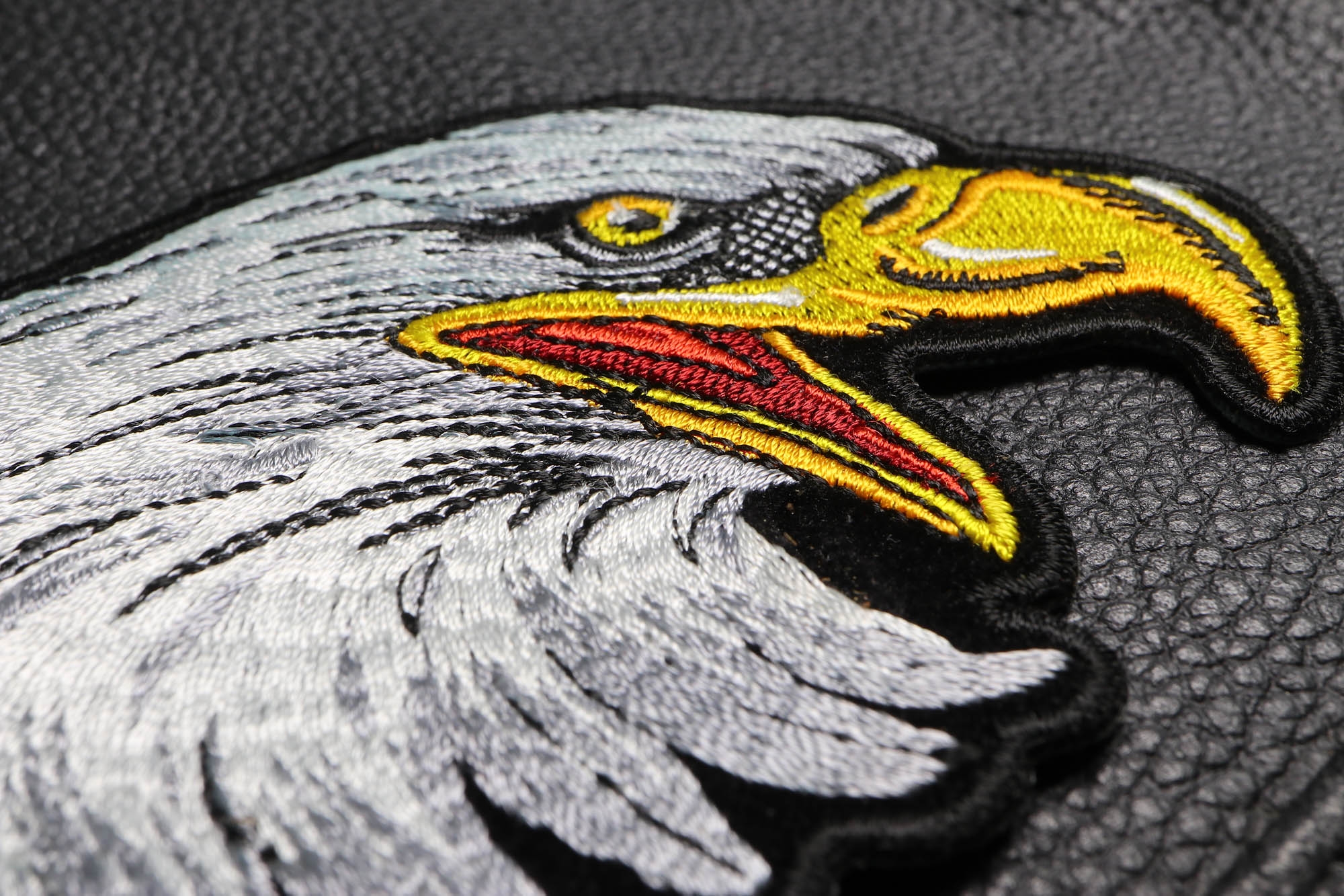 Eagle Head Facing Right Iron on Biker Patch - TheCheapPlace