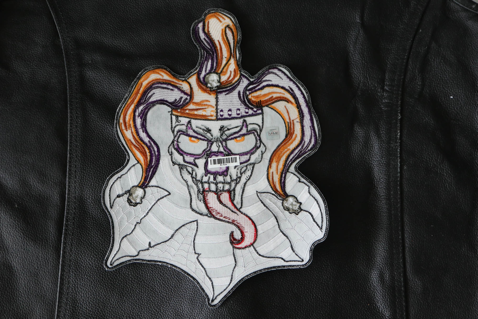 Jester Clown Skull Patch, Large Skull Patches by Ivamis Patches