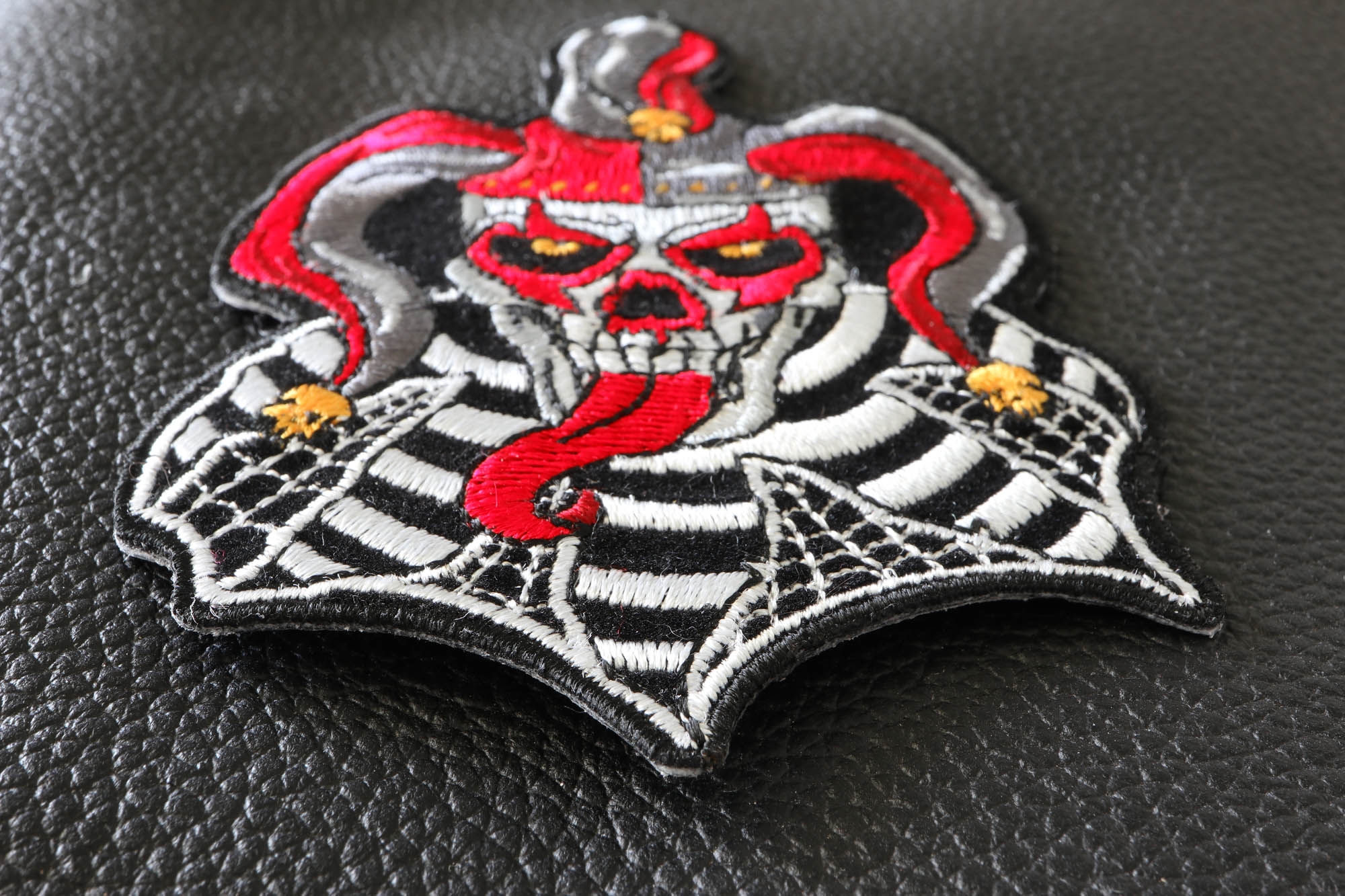 Jester Skull Patch, Biker Skull Patches by Ivamis Patches