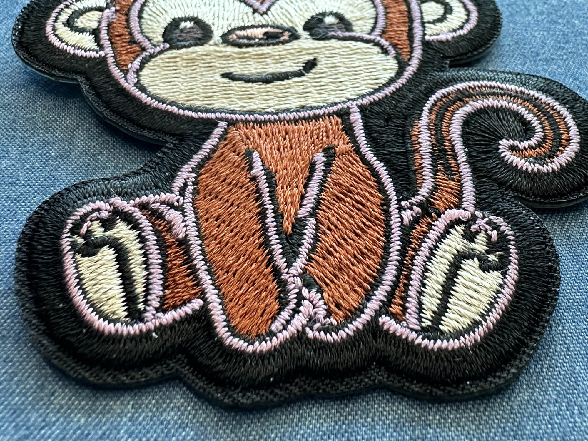 Baby Monkey Iron on Patch - Iron on Monkey Patches by Ivamis Patches