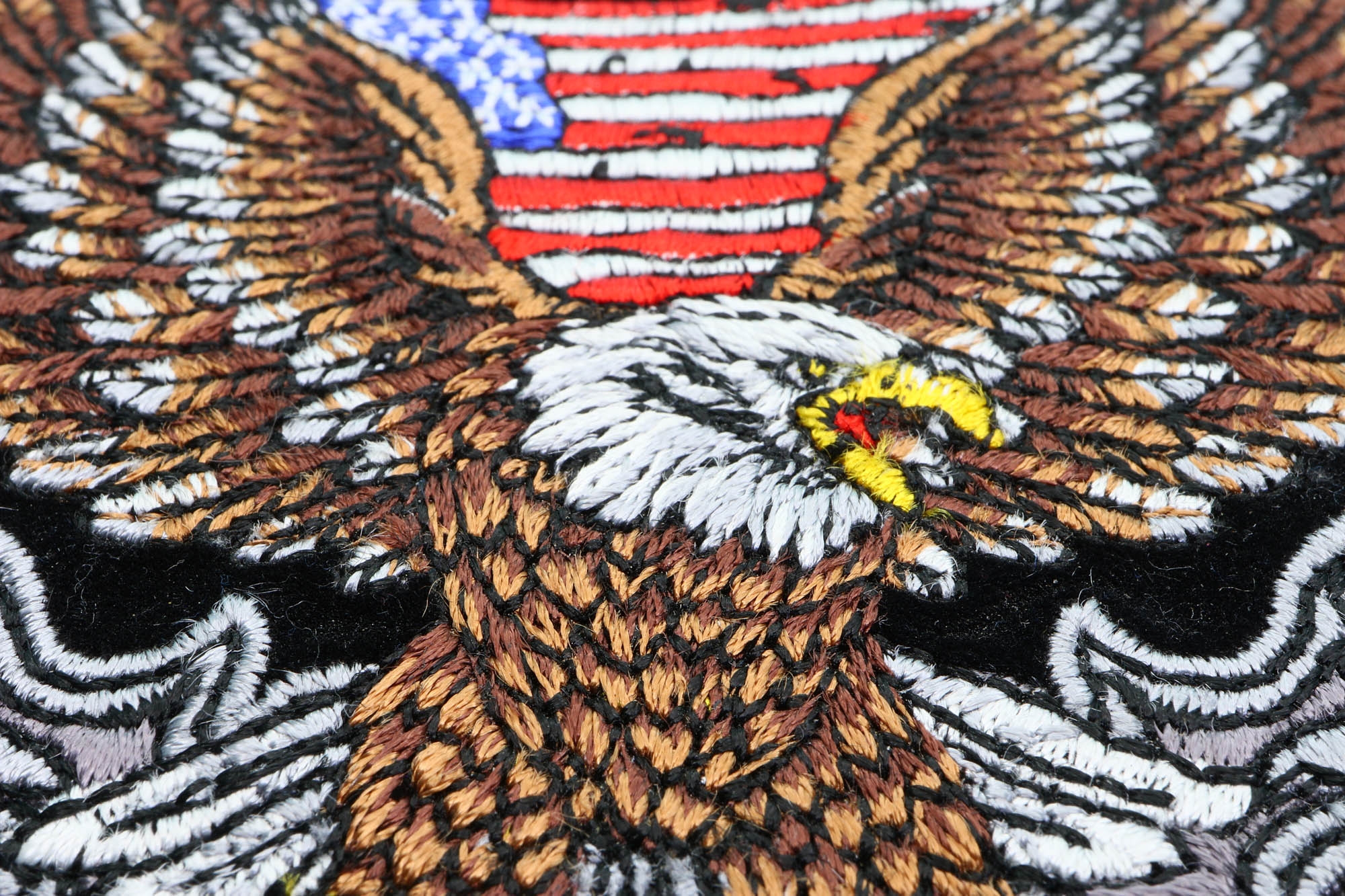 Patriotic Biker Eagle Iron-on Patch for Jackets by Ivamis Patches