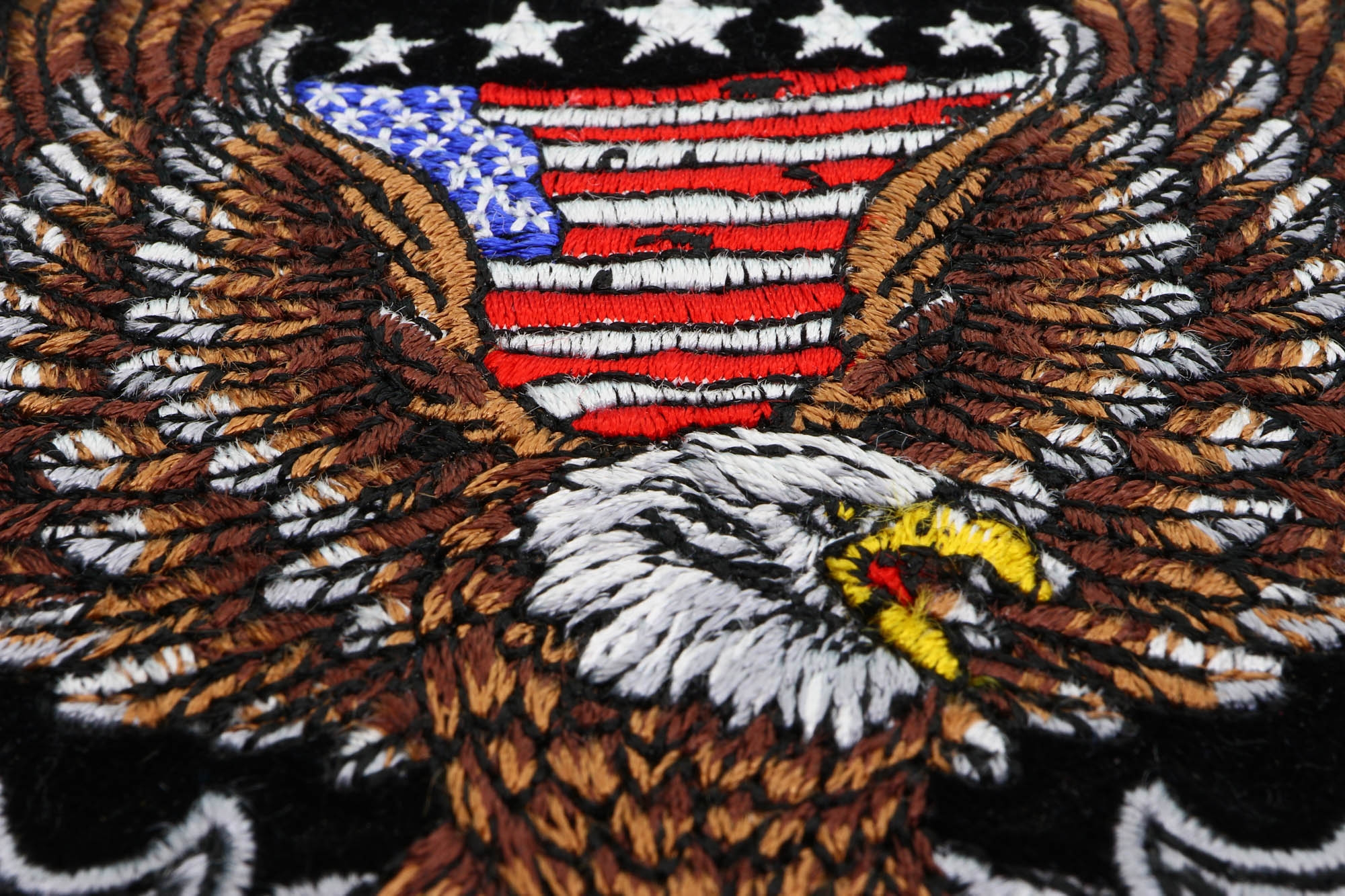 Patriotic Biker Eagle Iron-on Patch for Jackets by Ivamis Patches
