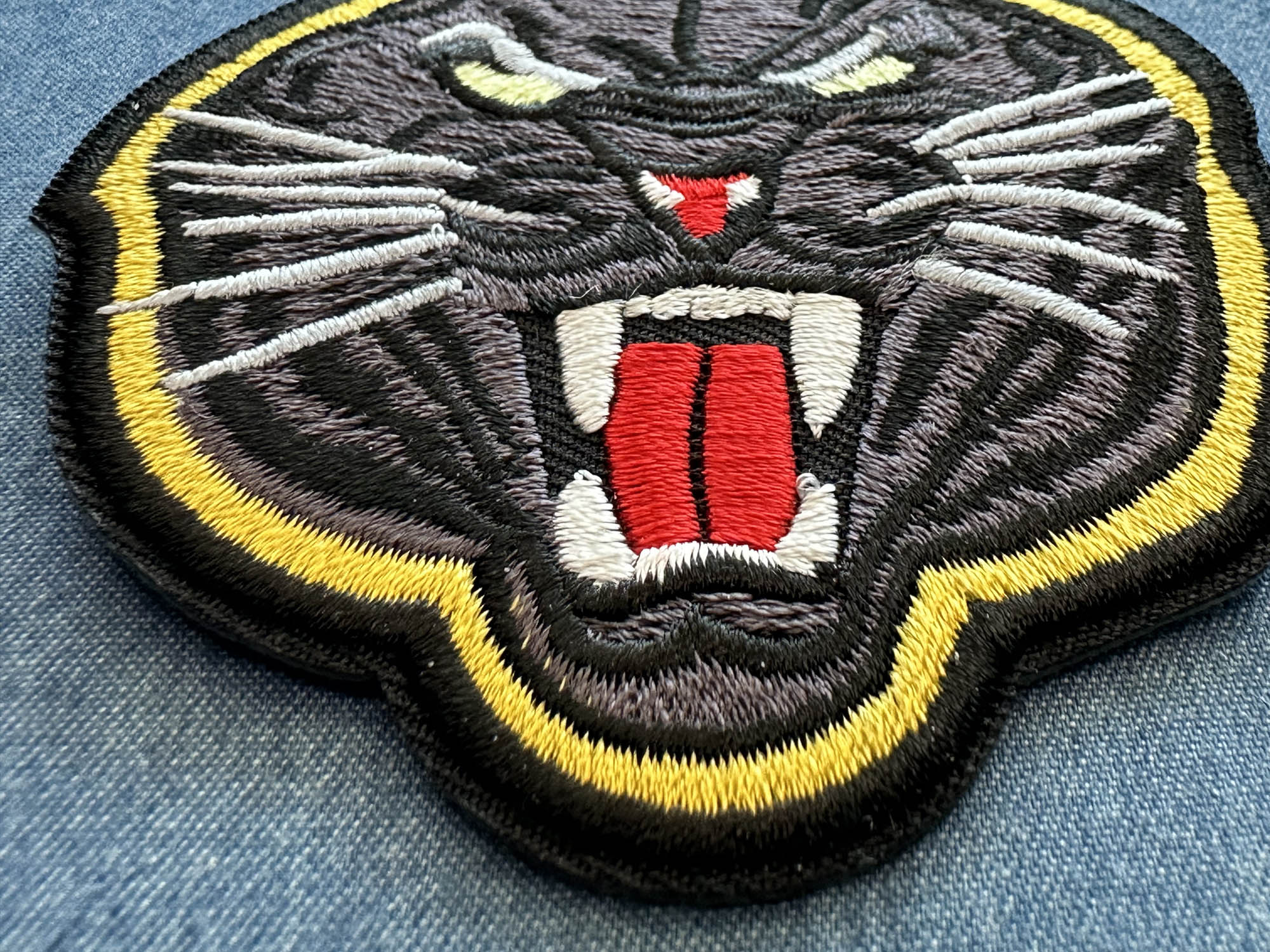 Black Jaguar Iron on Patch by Ivamis Patches