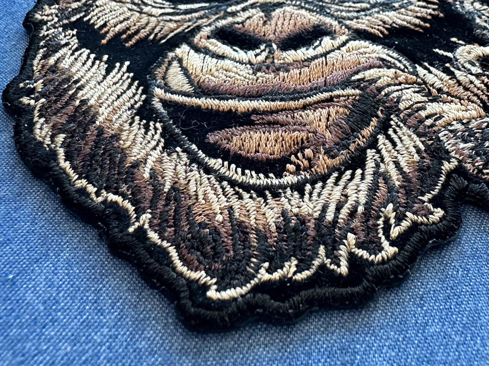 Cigar Smoking Gorilla Patch with Skull Headwrap - Iron on Monkey ...