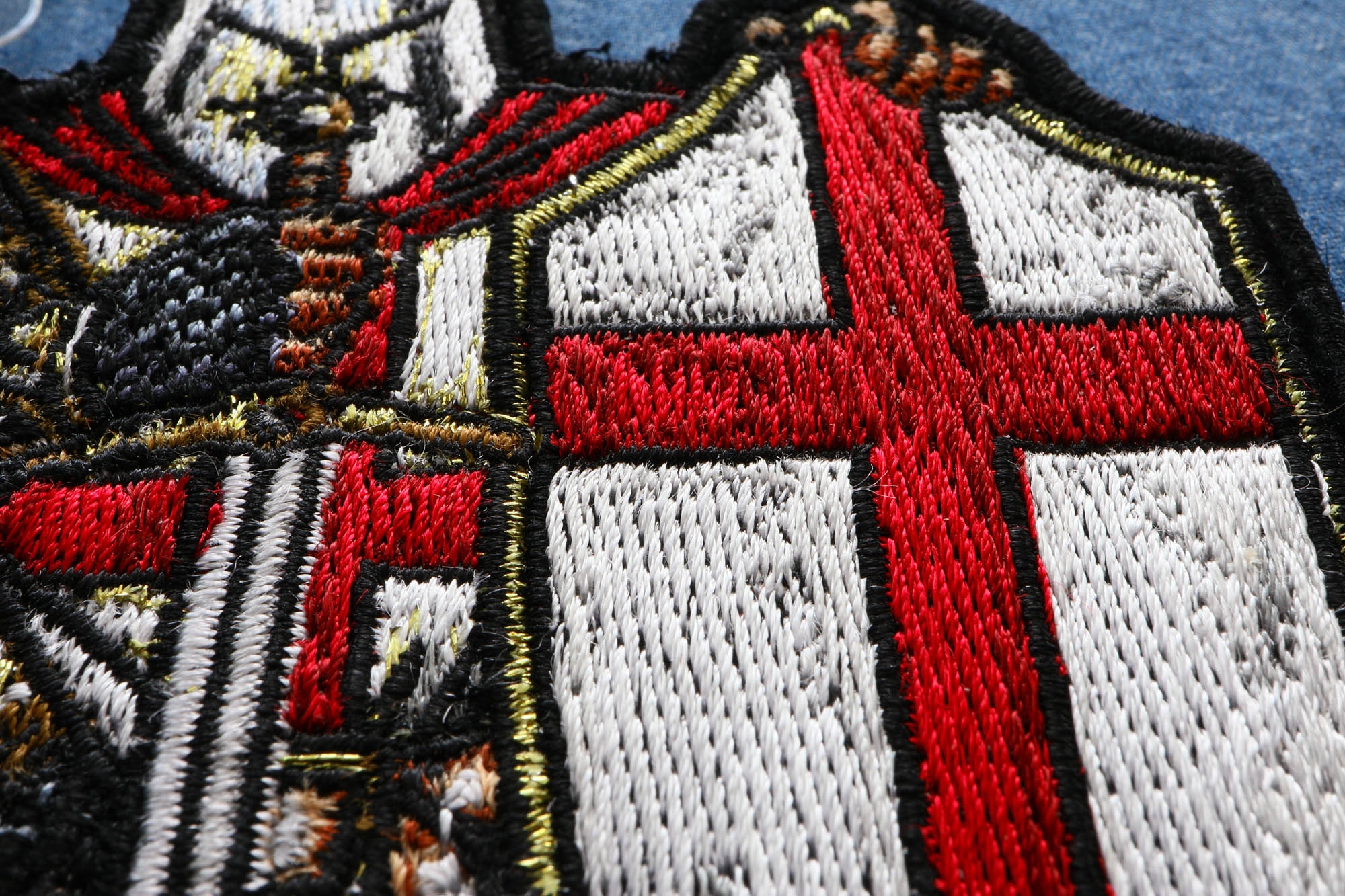 Red Knight Patch for Sewing or Ironing on to Jackets by Ivamis Patches