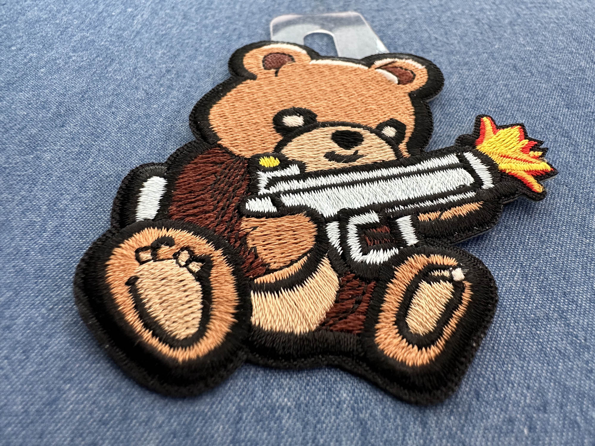 Cute Bear Machine Gun Patch - Iron on Bear Patches by Ivamis Patches