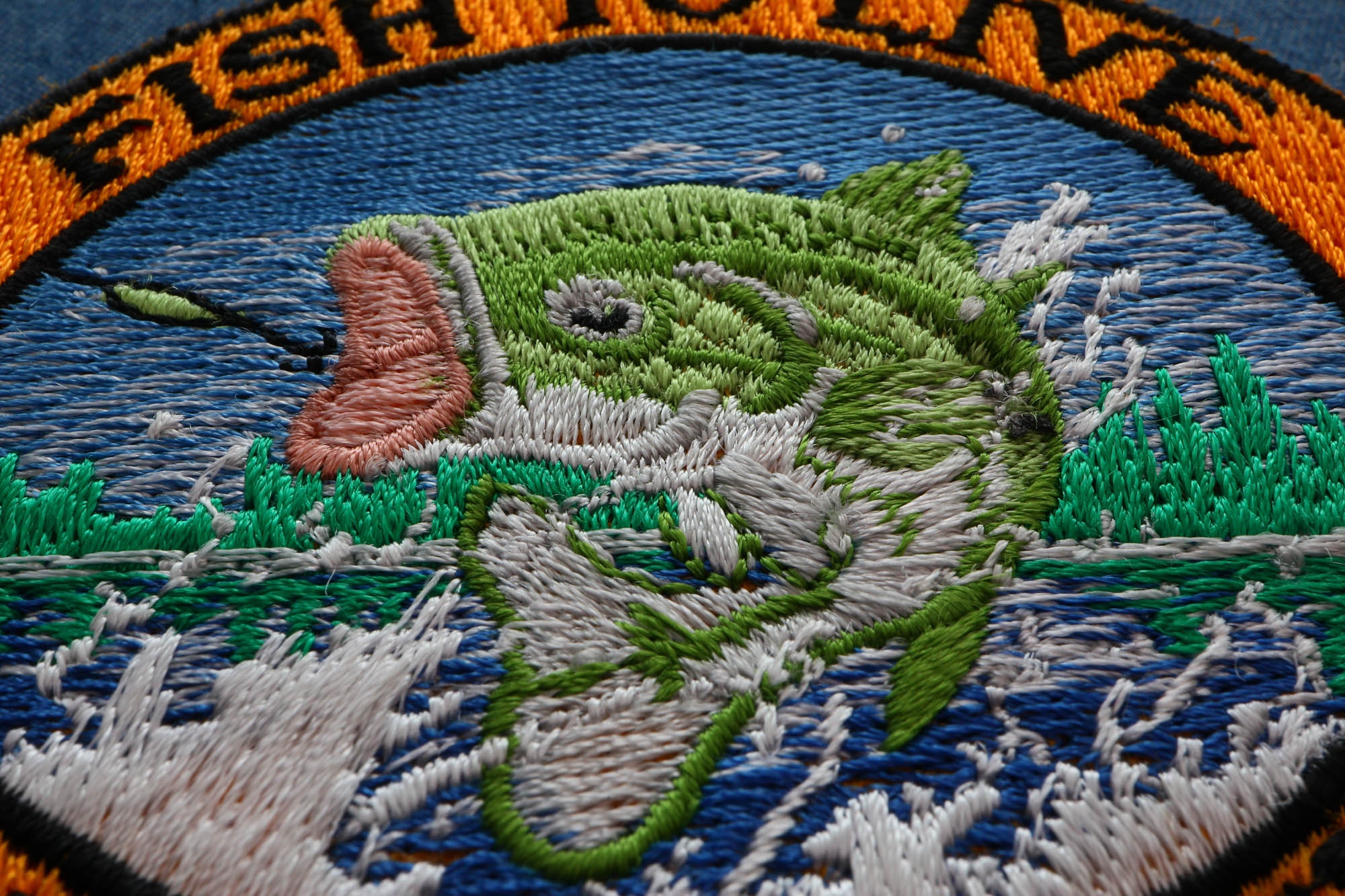 Live to Fish Patch for Sewing or Ironing on to Jackets by Ivamis Patches