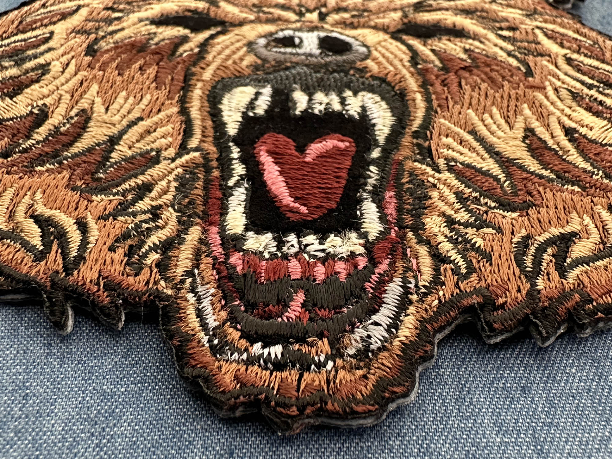 Furry Bear Patch - Iron on Bear Patches by Ivamis Patches