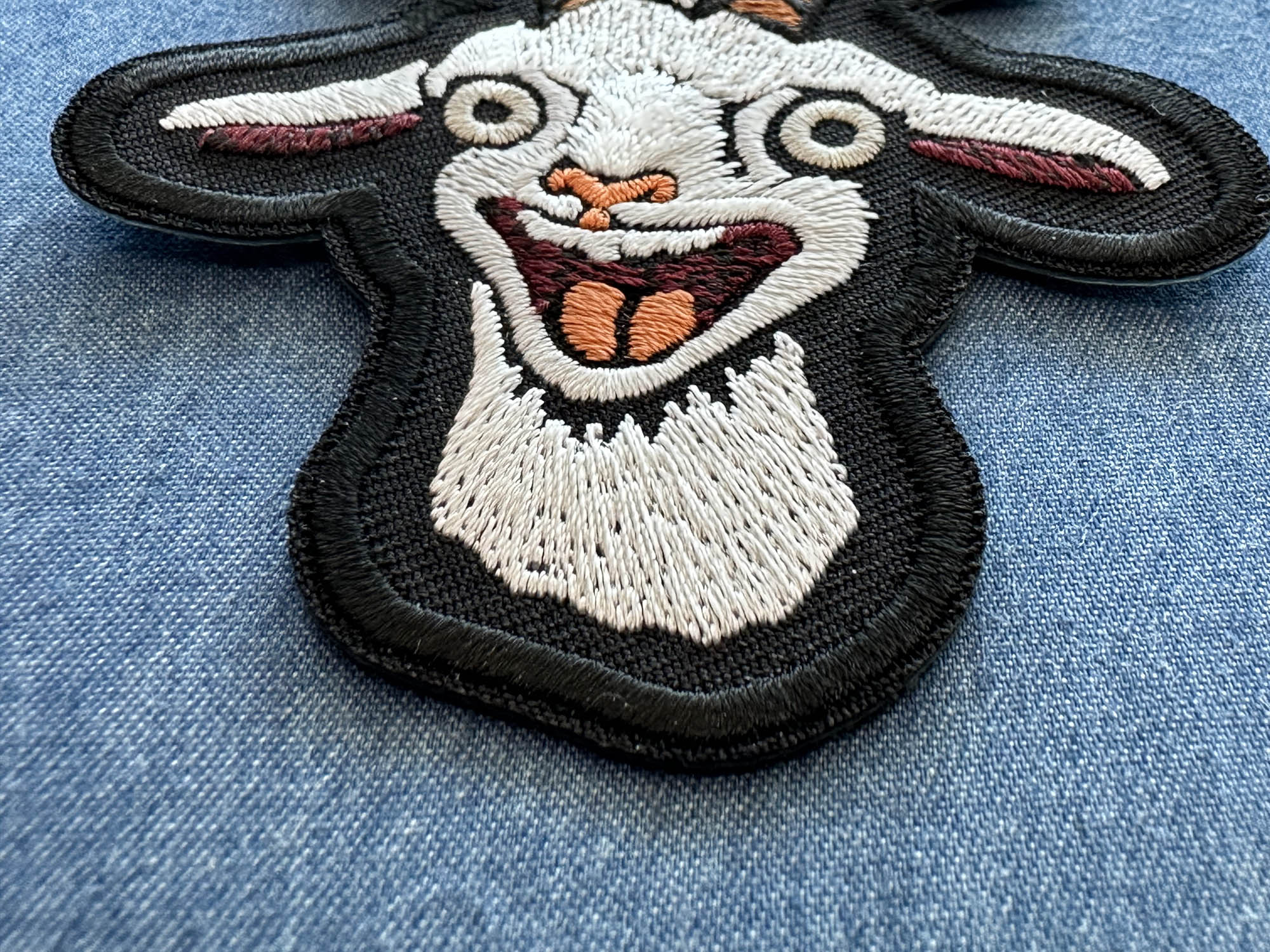Hello Goat Iron on Patch by Ivamis Patches
