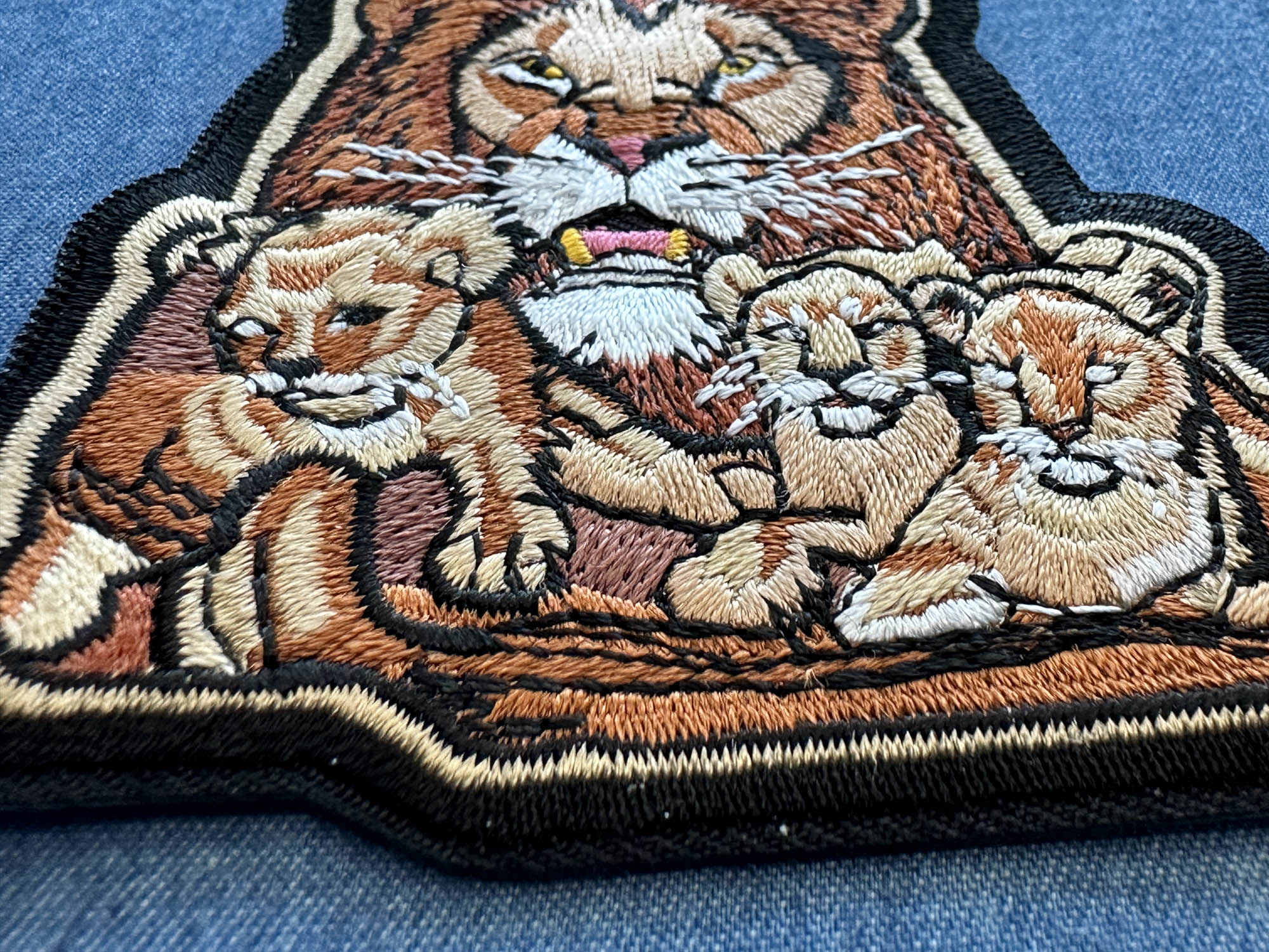 Lion and Babies Iron on Patch by Ivamis Patches