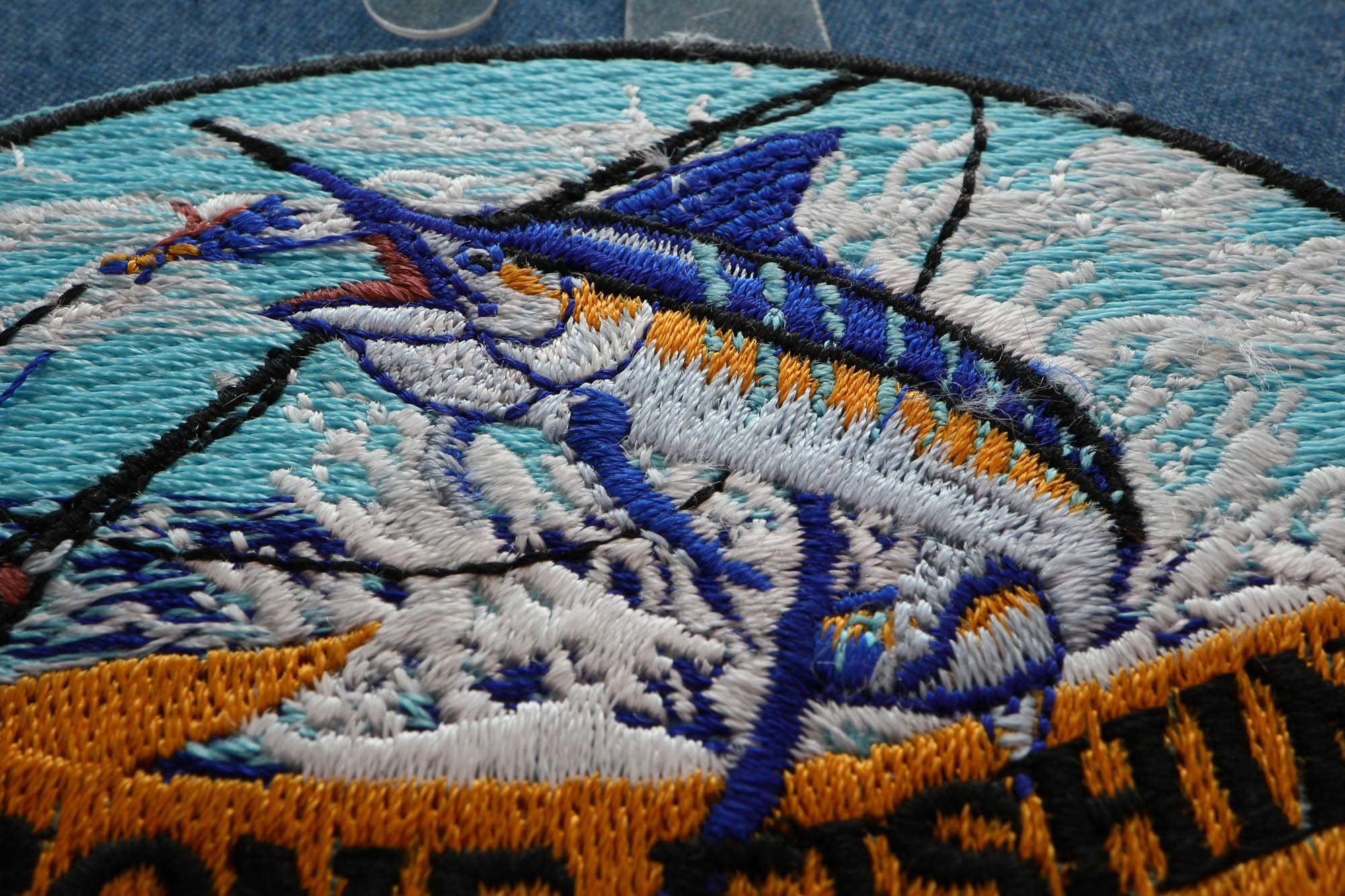 Marlin Gone Fishing Small Patch | Embroidered Patches by Ivamis Patches