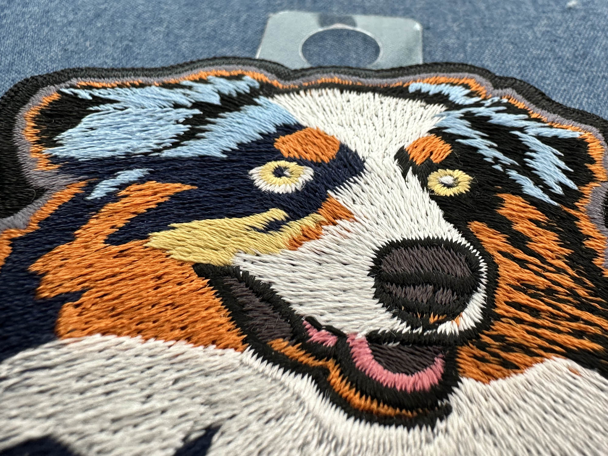 Proud Australian Shepherd Dog Iron on Patch by Ivamis Patches