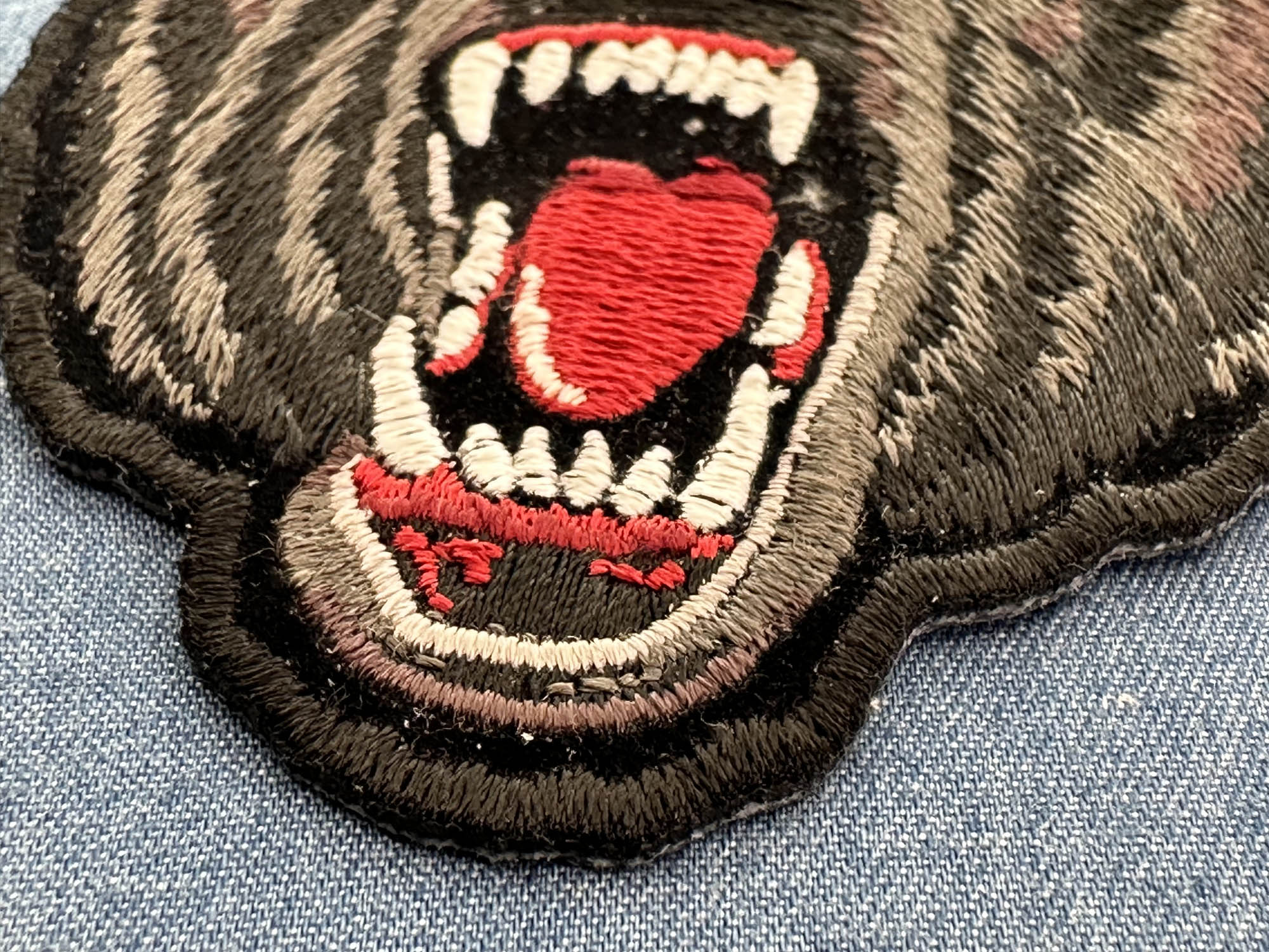 Small Black Bear Biker Iron on Patch - Iron on Bear Patches by Ivamis ...