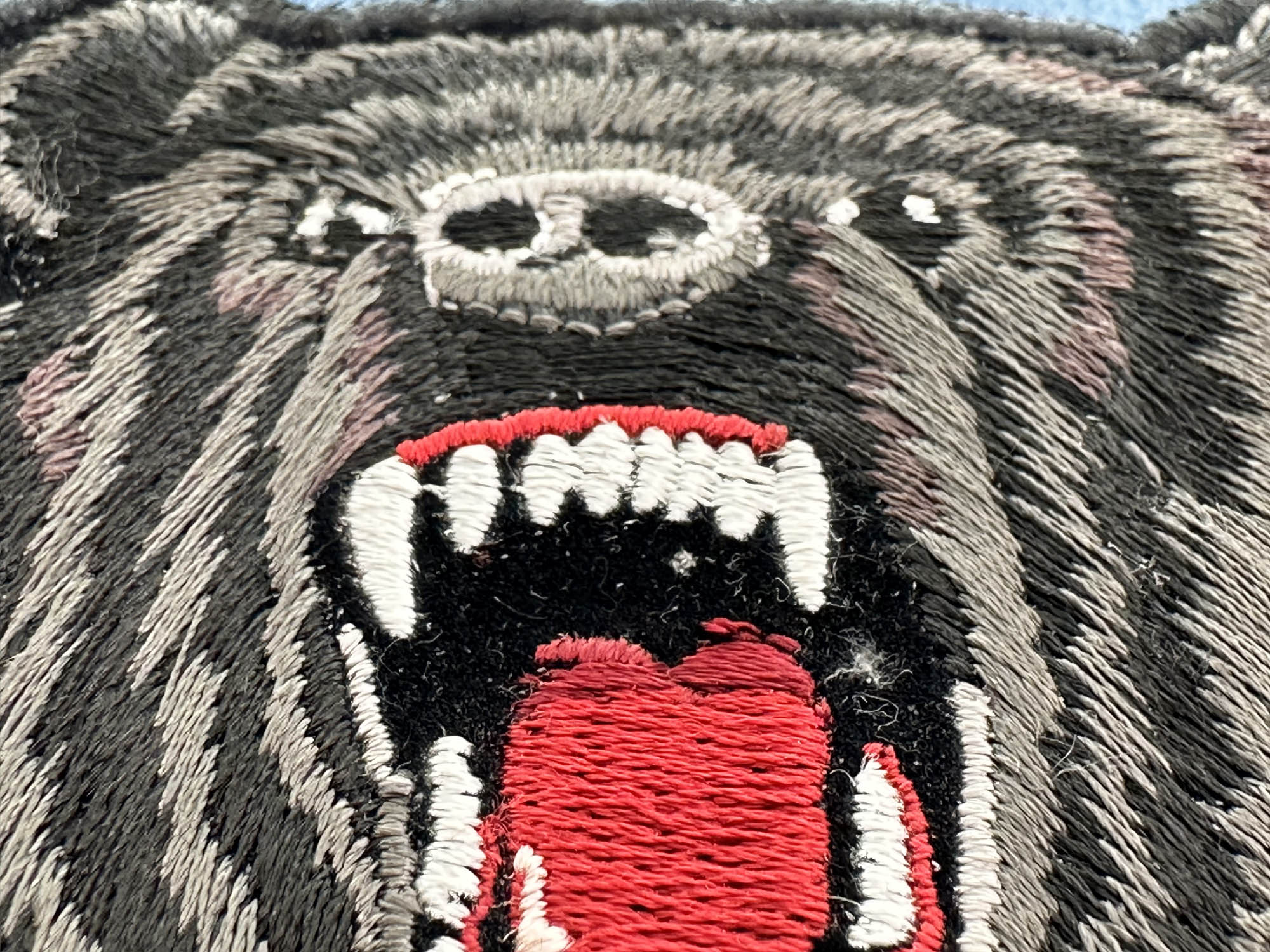 Small Black Bear Biker Iron on Patch - Iron on Bear Patches by Ivamis ...