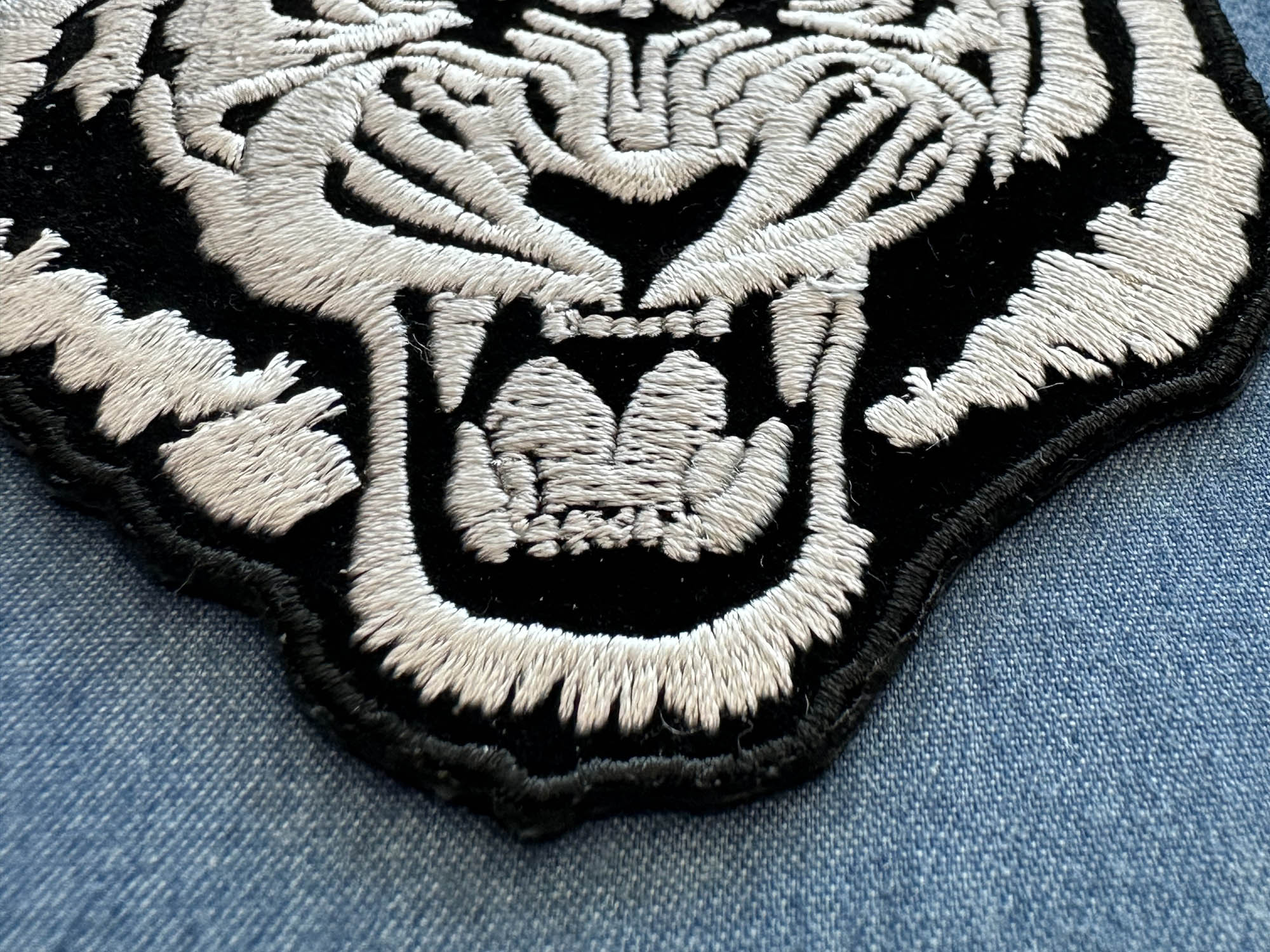 Small White Baron Tiger Patch | Embroidered Patches by Ivamis Patches