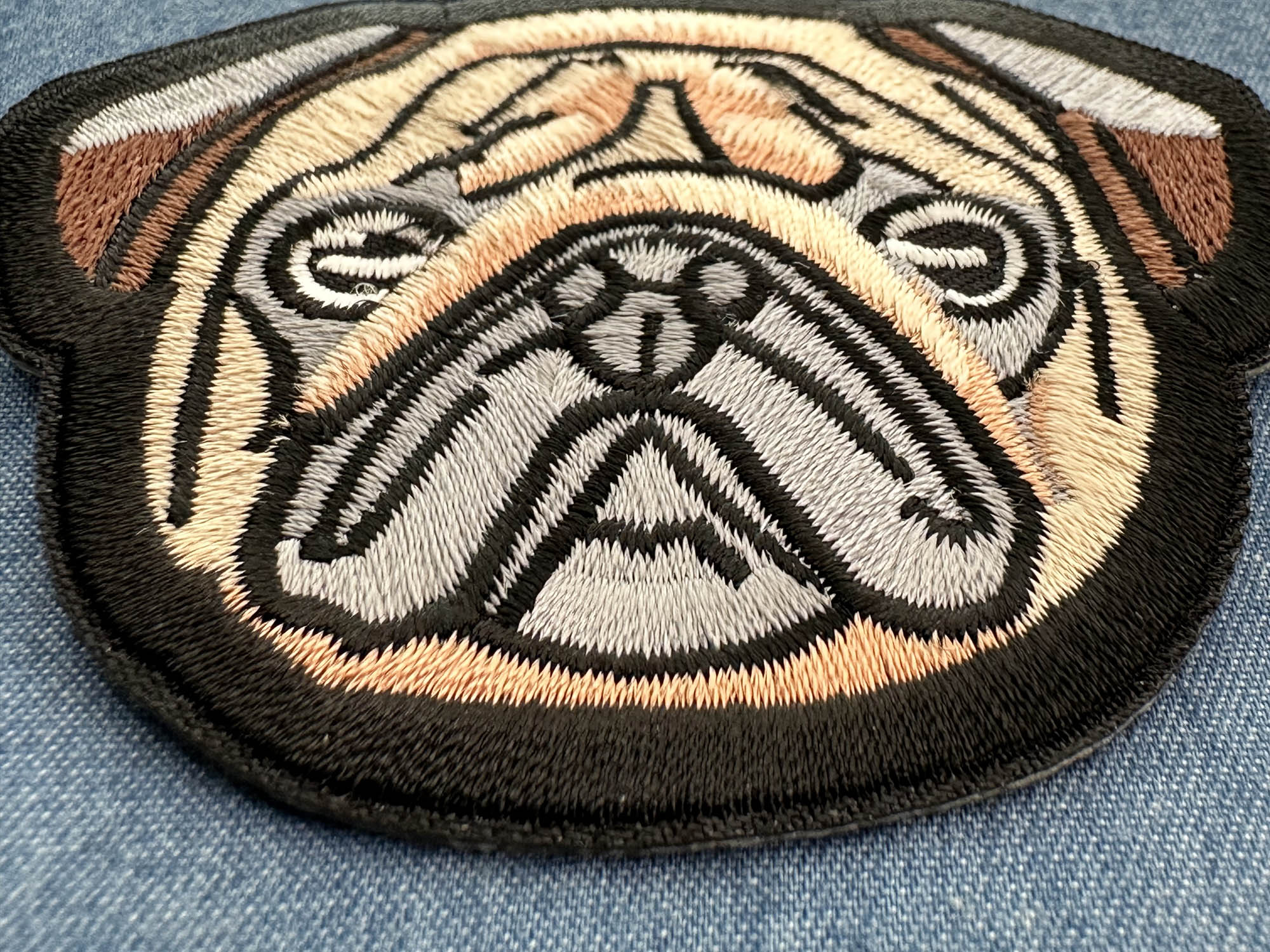 Sweet Pug Dog Iron on Patch by Ivamis Patches
