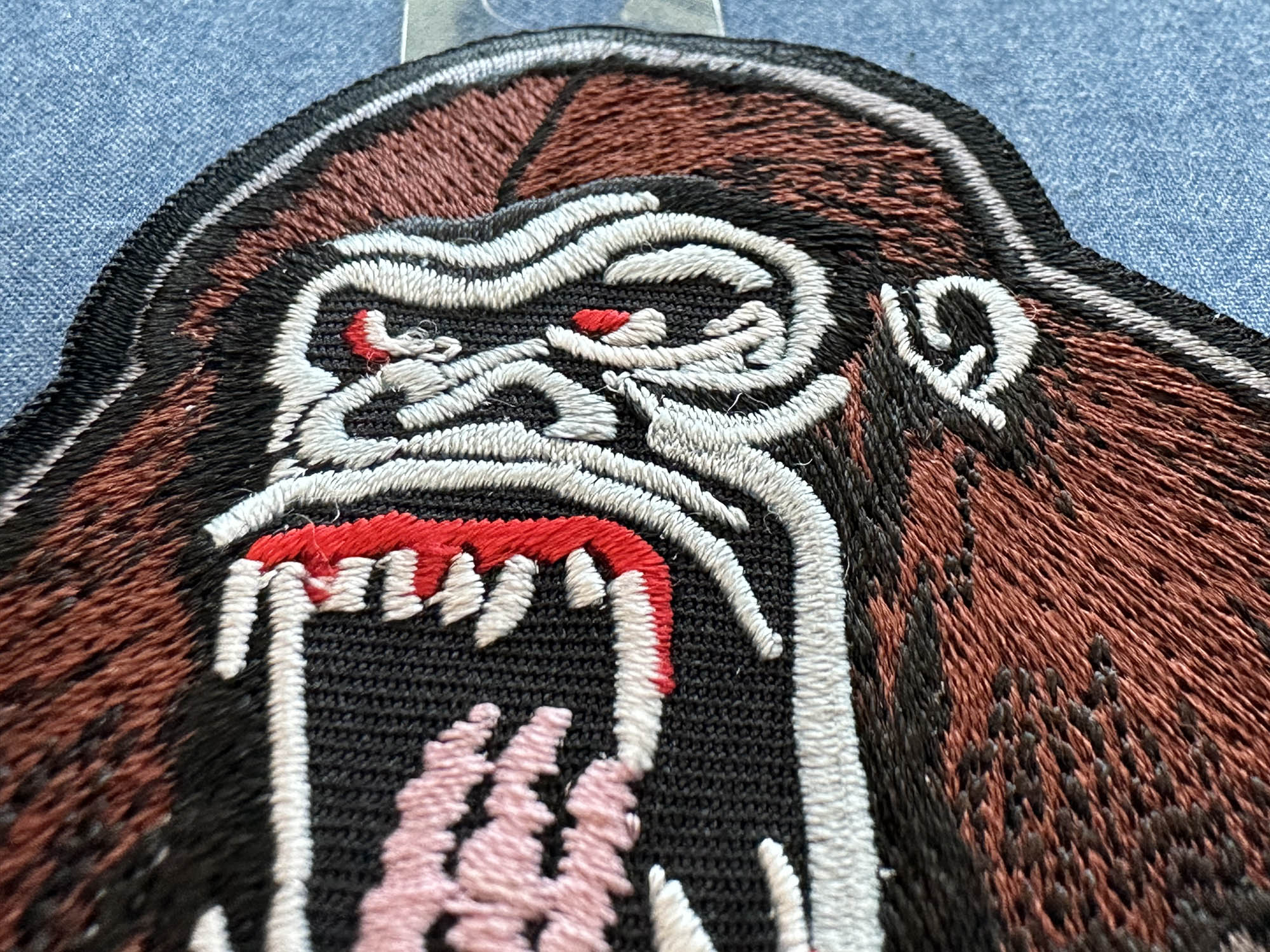 Vicious Ape Iron on Patch - Iron on Monkey Patches by Ivamis Patches