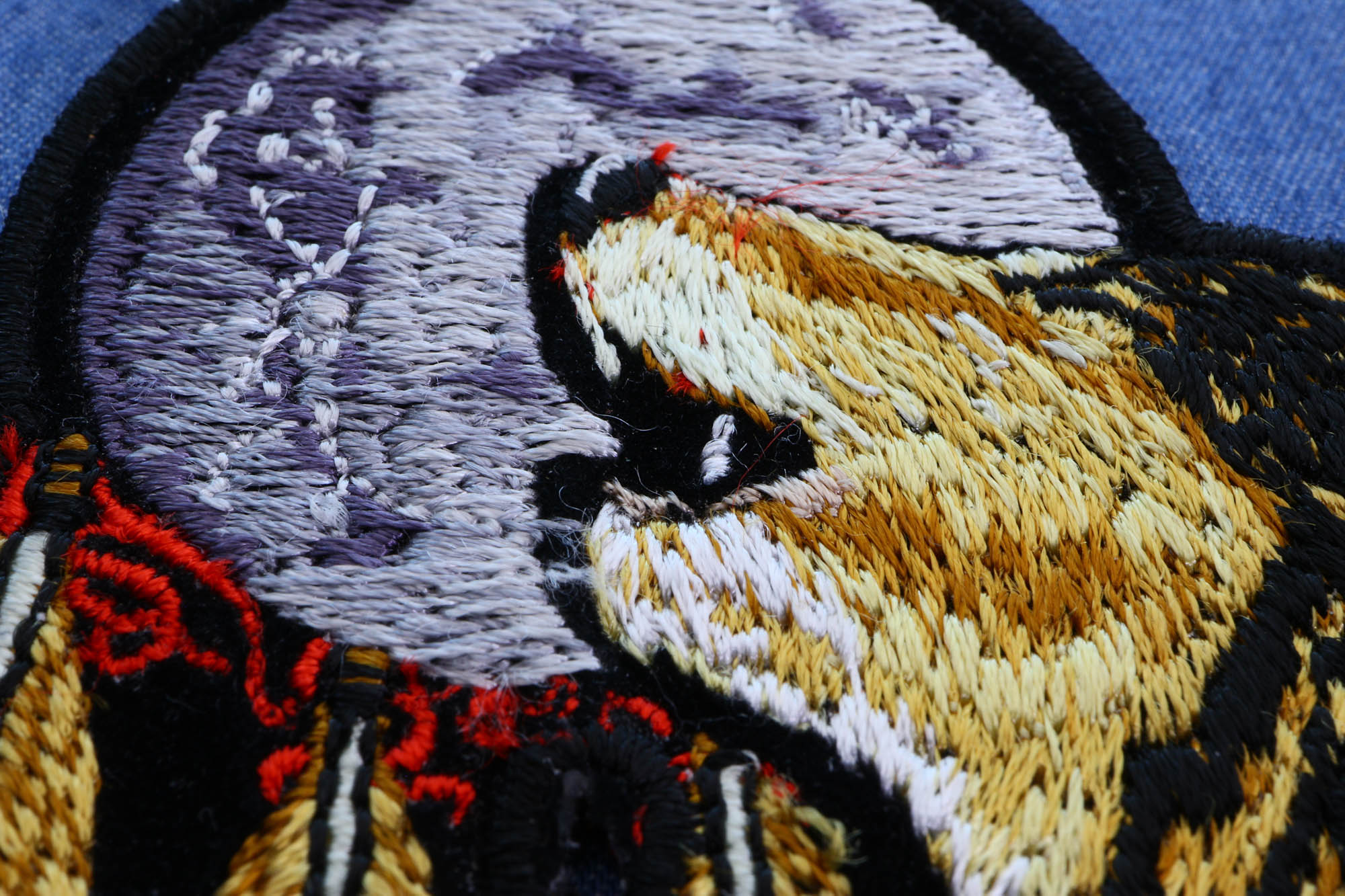 Iron On Wolf Moon Small Patch | Embroidered Patches by Ivamis Patches