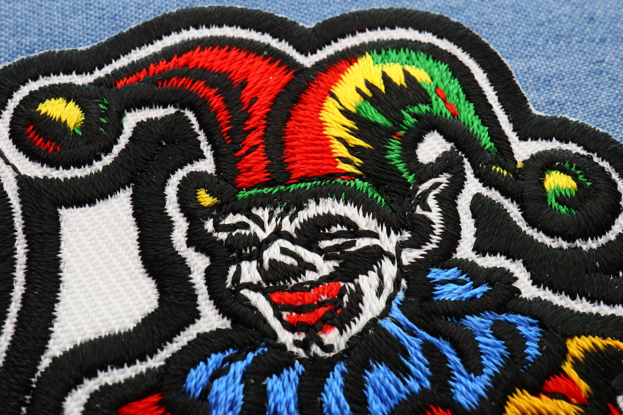 Jester Bending Knee Patch - Iron on Novelty Patches by Ivamis Patches