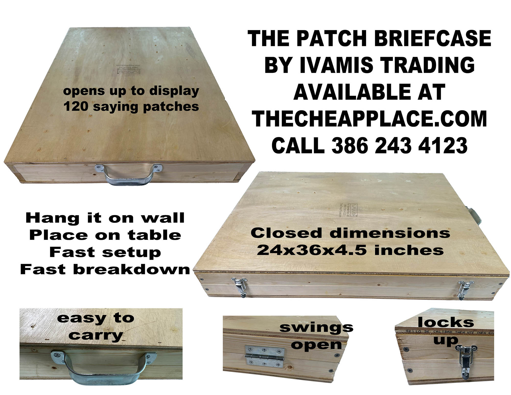 Patch Briefcase Display by Ivamis Patches