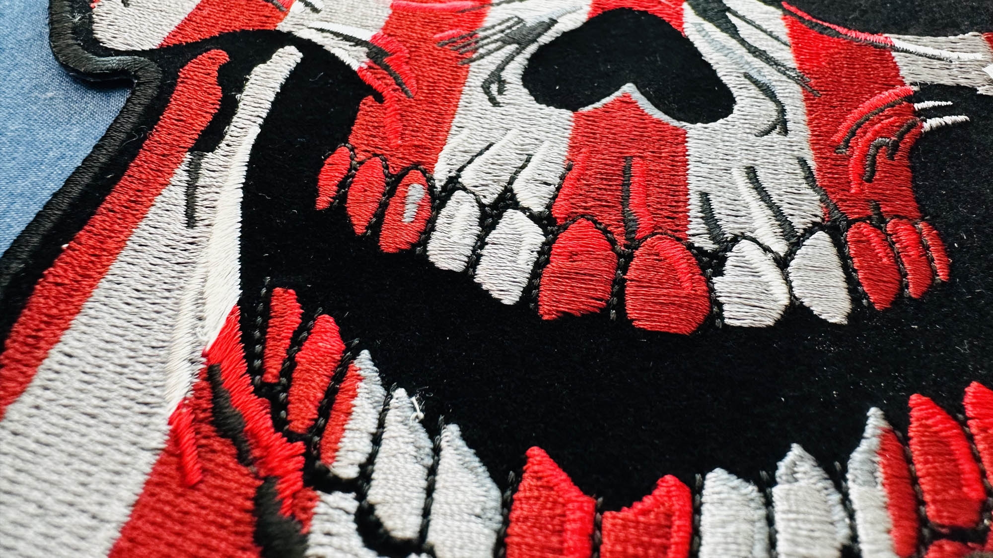American Flag Skull Patch, Large Skull Patches for Biker Jackets by ...