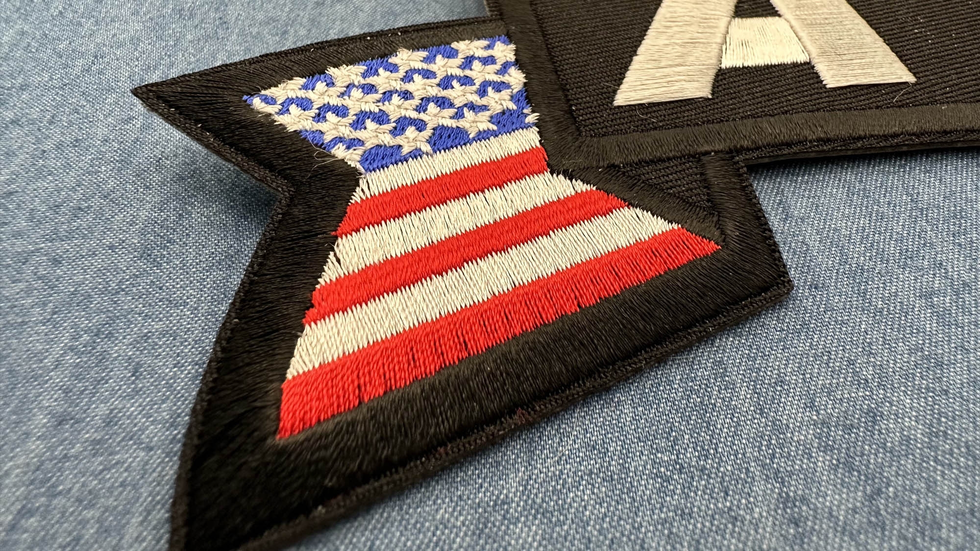 Army Patch, US Flag Large Rocker Patch by Ivamis Patches