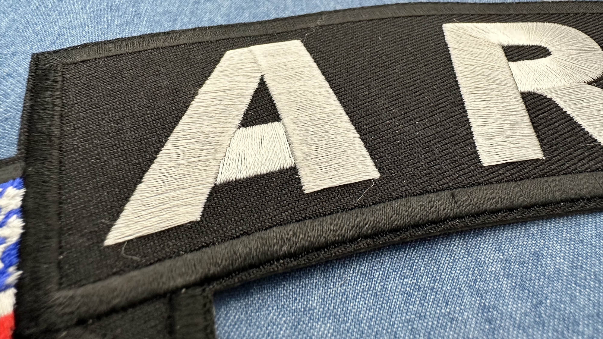 Army Patch, US Flag Large Rocker Patch by Ivamis Patches